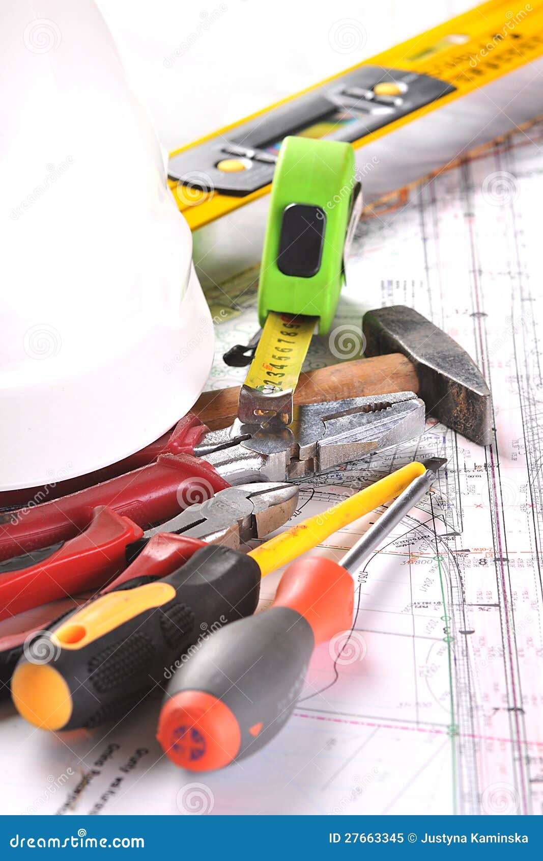 Engineering equipment stock image. Image of pliers, hammer - 27663345