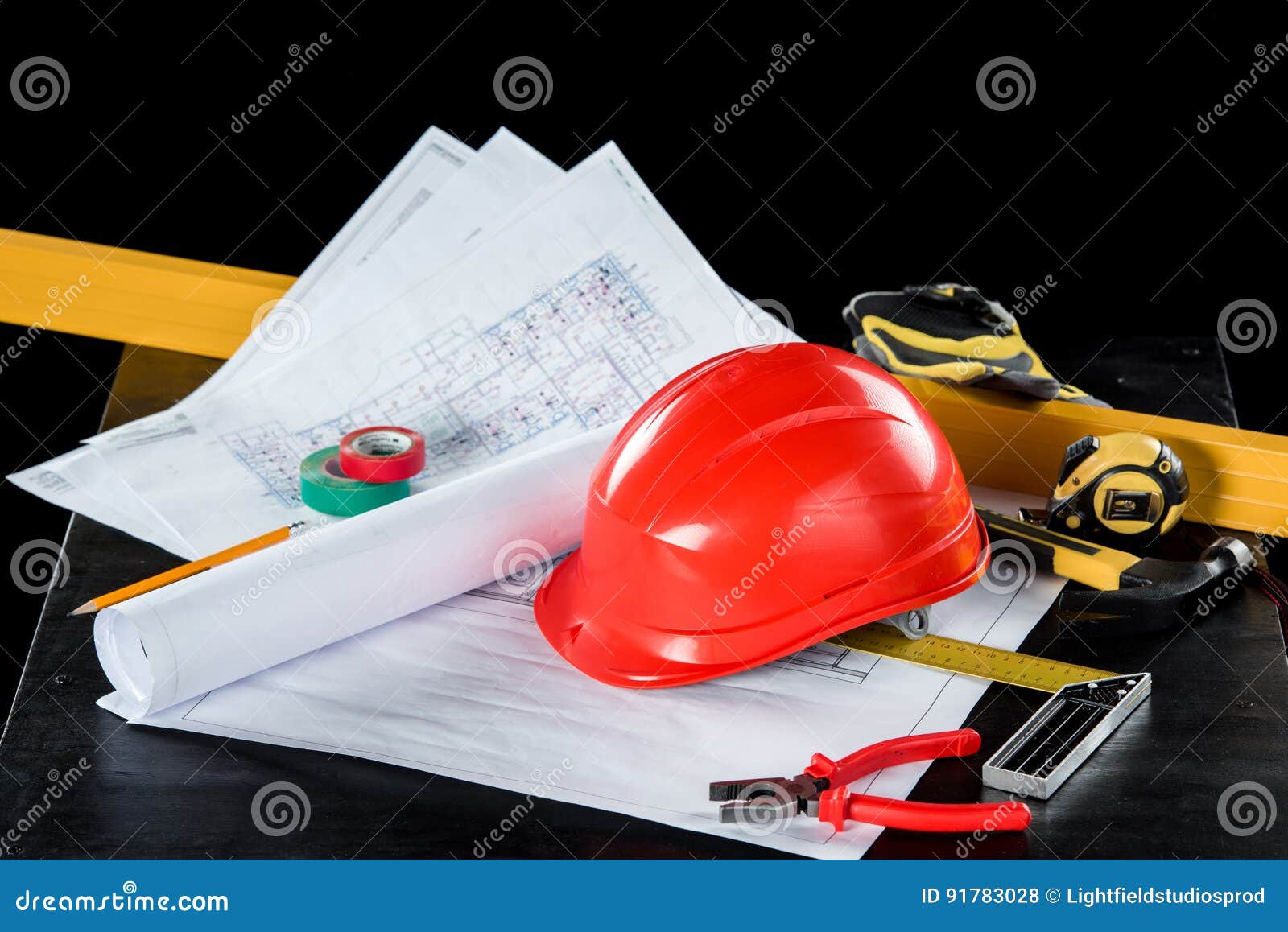 Engineering Equipment on Table Stock Photo - Image of tools, engineer ...