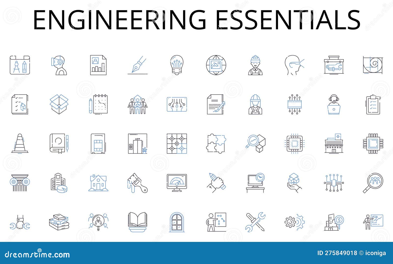 Engineering Essentials Line Icons Collection. Ethical, Integrity, Respect, Trusrthiness ...