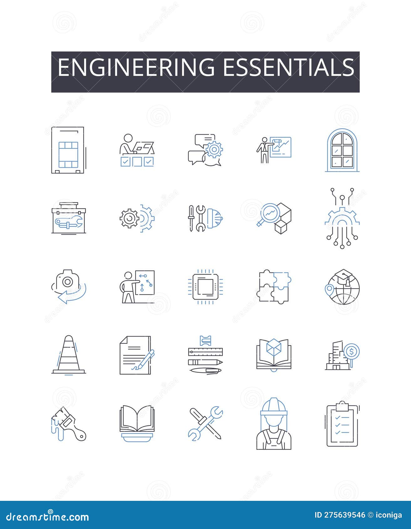 Engineering Essentials Line Icons Collection. Globalization ...