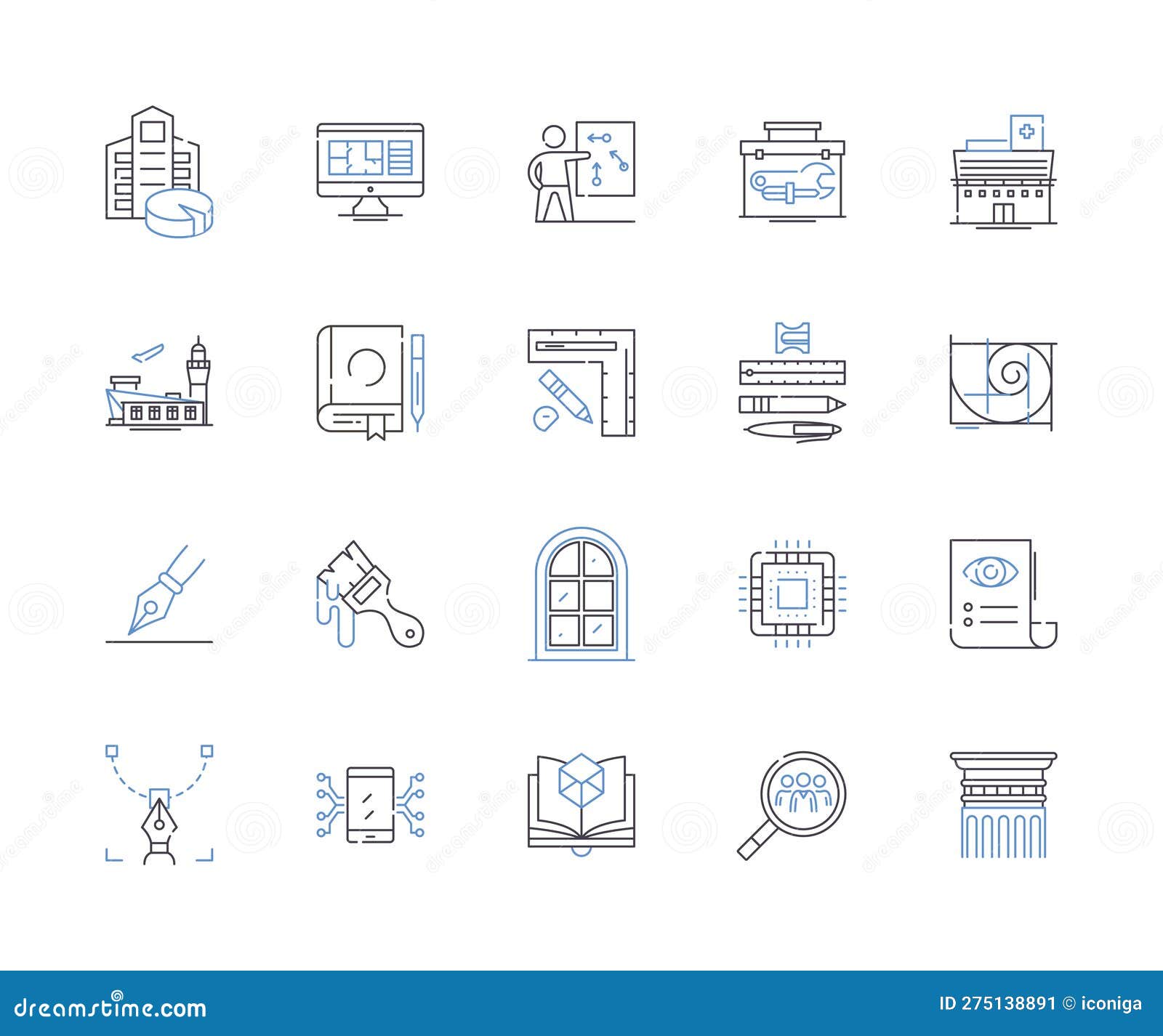 Engineering Essentials Outline Icons Collection. Engineering ...