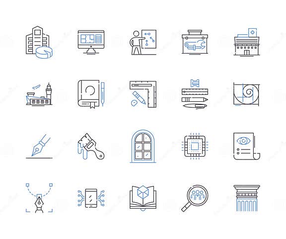 Engineering Essentials Outline Icons Collection. Engineering ...