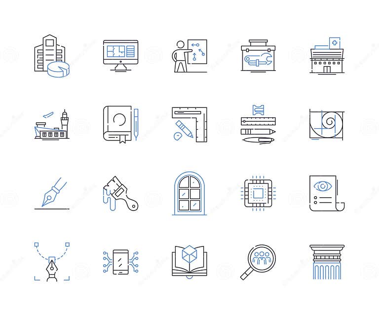 Engineering Essentials Outline Icons Collection. Engineering ...