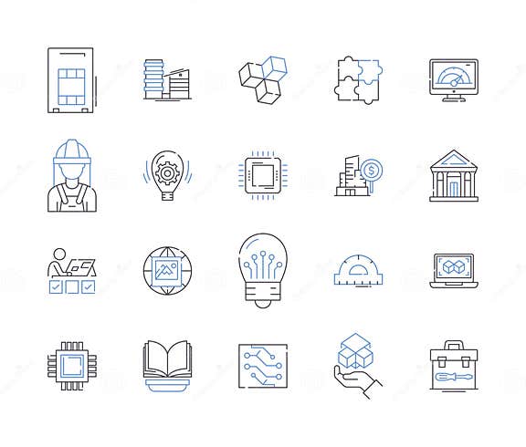Engineering Essentials Outline Icons Collection. Engineering ...