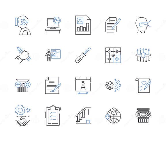 Engineering Essentials Outline Icons Collection. Engineering ...