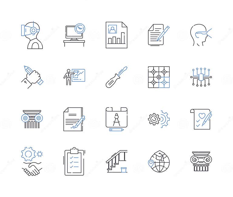 Engineering Essentials Outline Icons Collection. Engineering ...