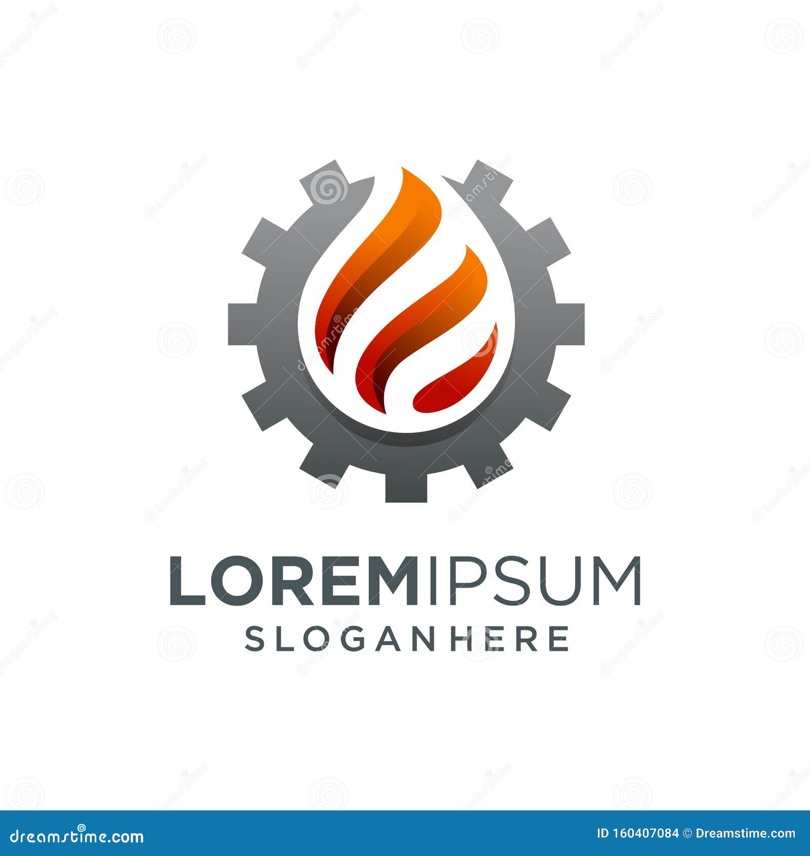 Engineering Flame Logo. Gear Fire Logo Design Vector Illustration Stock ...