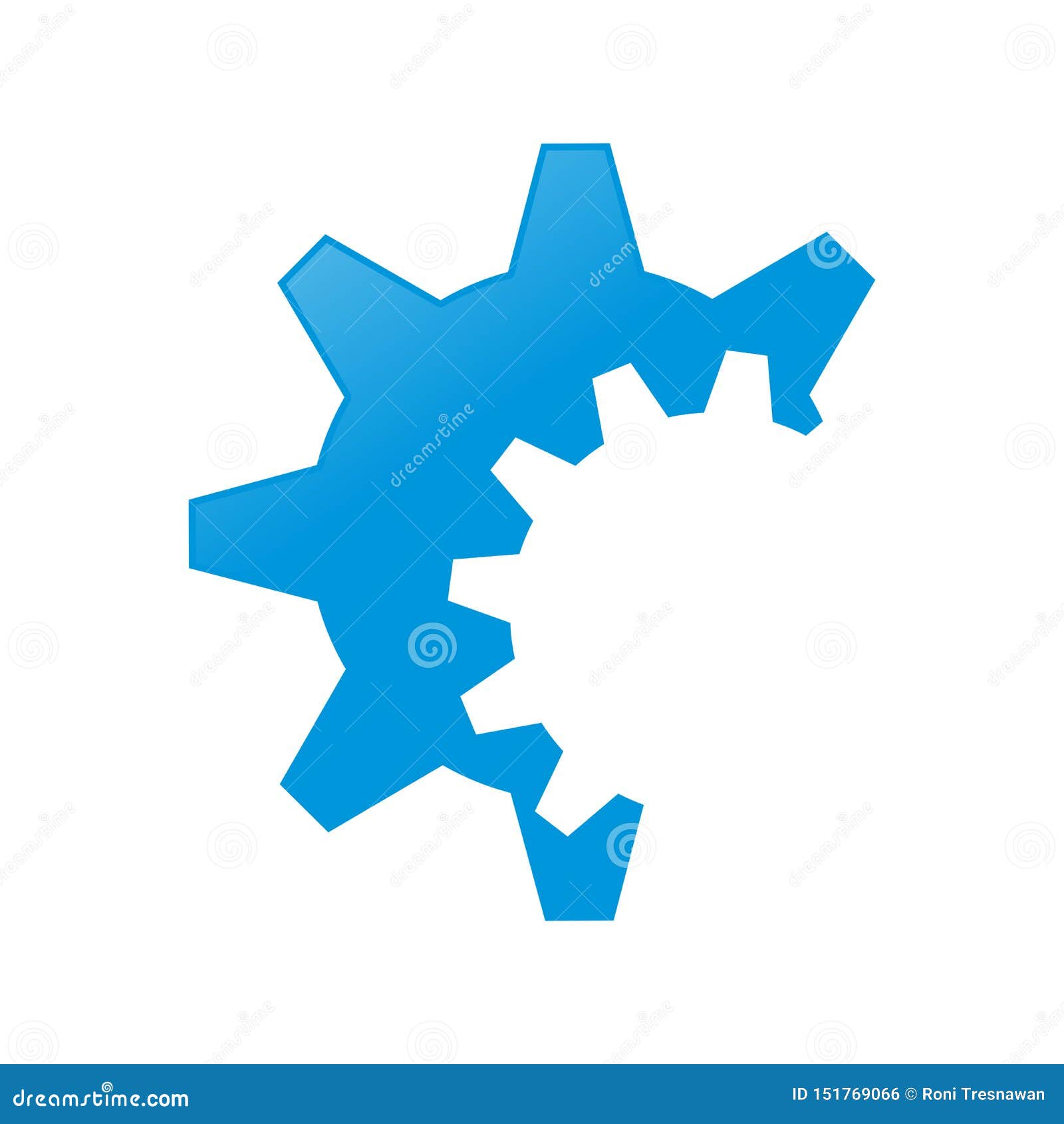 Engineering Gear Cog Clipped Symbol Design Stock Vector - Illustration ...