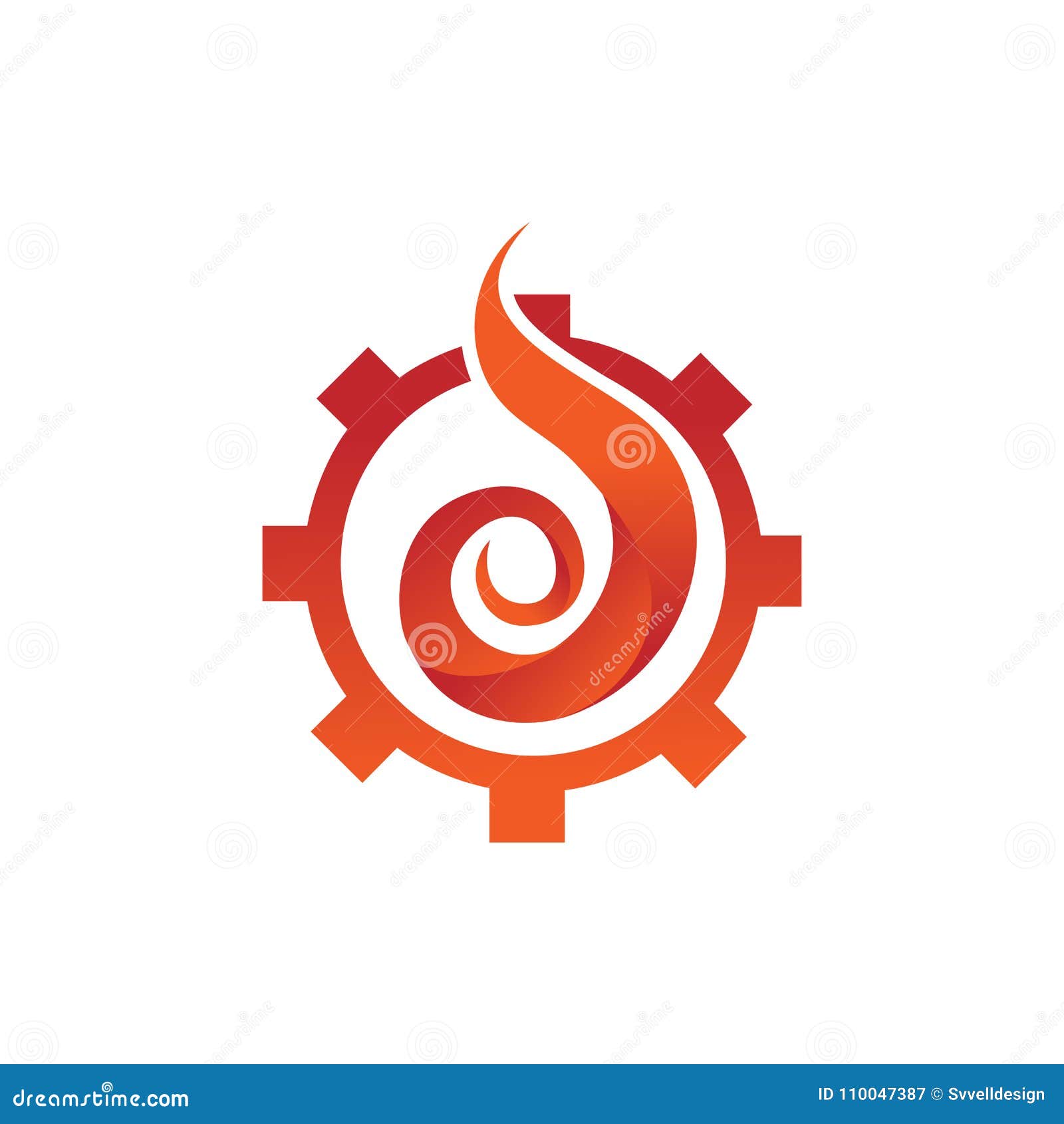 Engineering Gear Cog Flame Fire Symbol Design Stock Vector ...