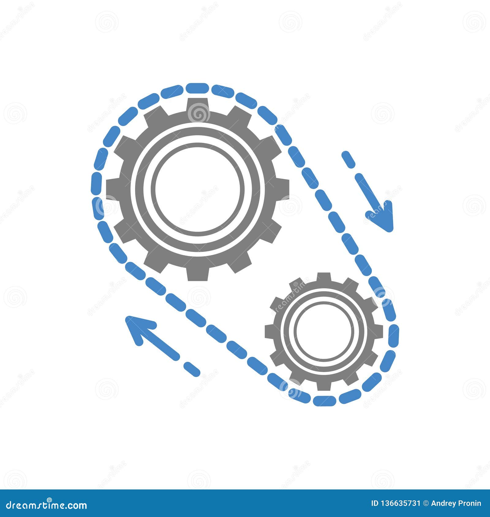 Engineering Gears Icon on White Background for Graphic and Web Design ...