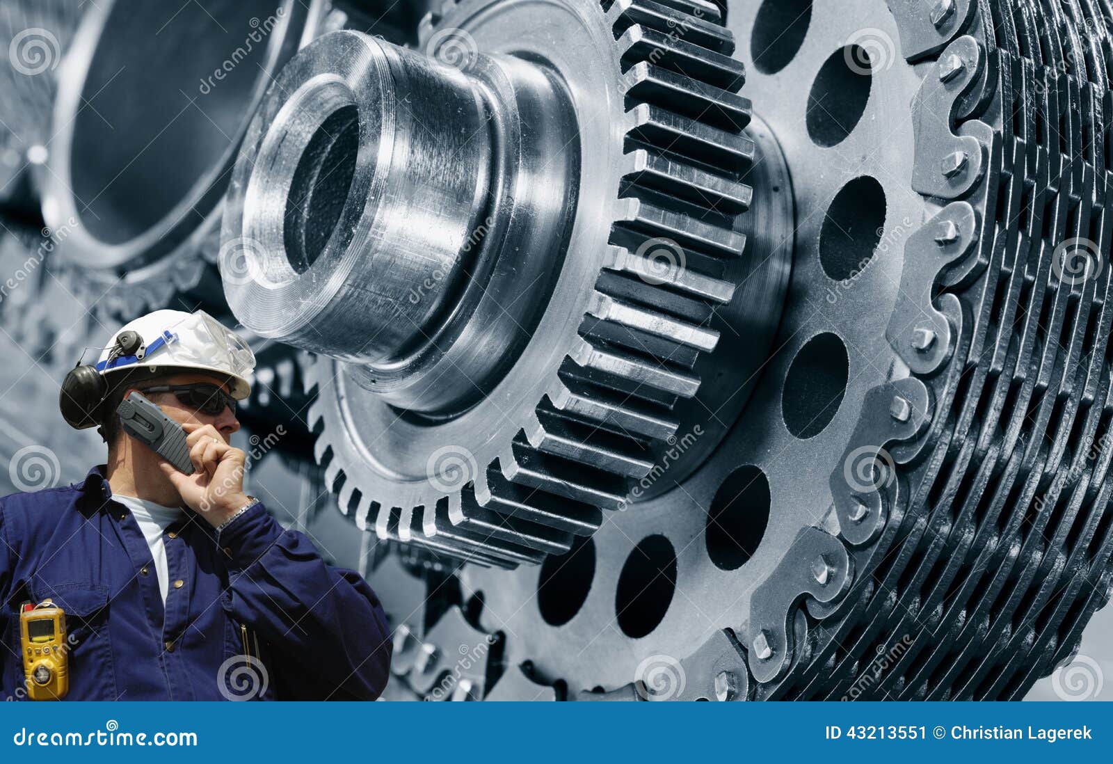 Engineering with Giant Machinery Stock Image - Image of engine ...