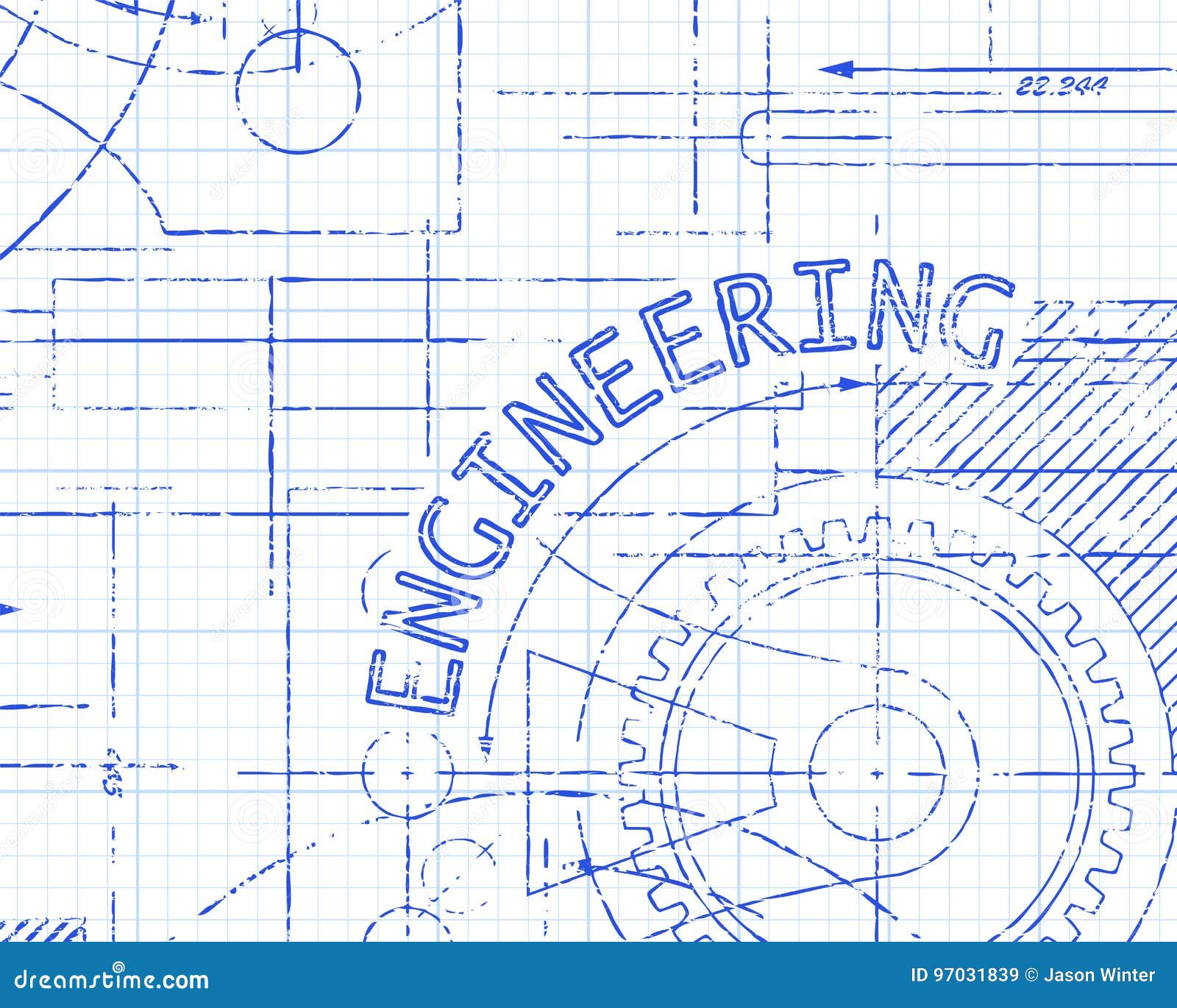 Engineering Graph Paper Machine Stock Vector - Illustration of ...