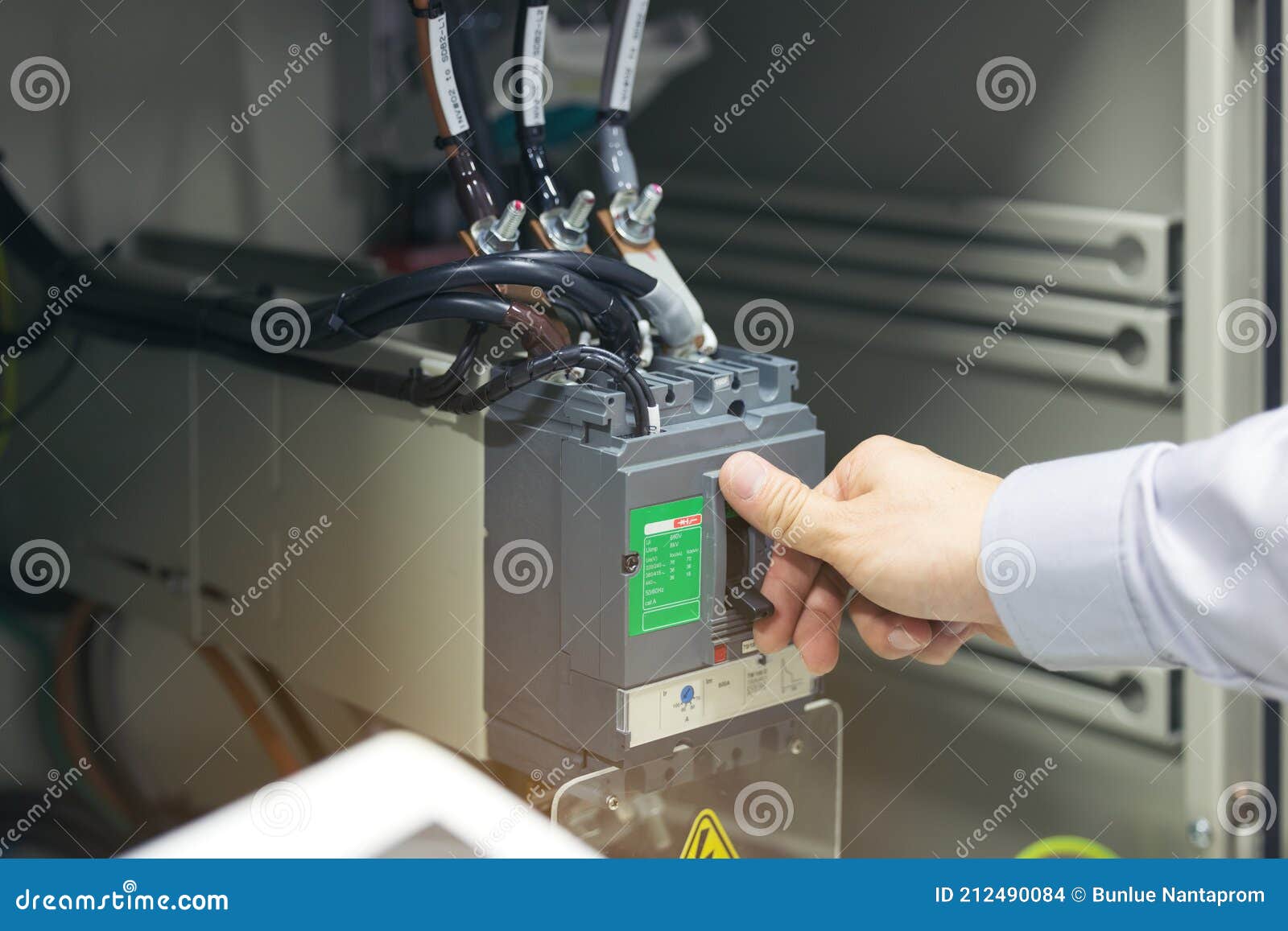 Engineering Hand Off the Power Circuit Breaker is Installed in the ...