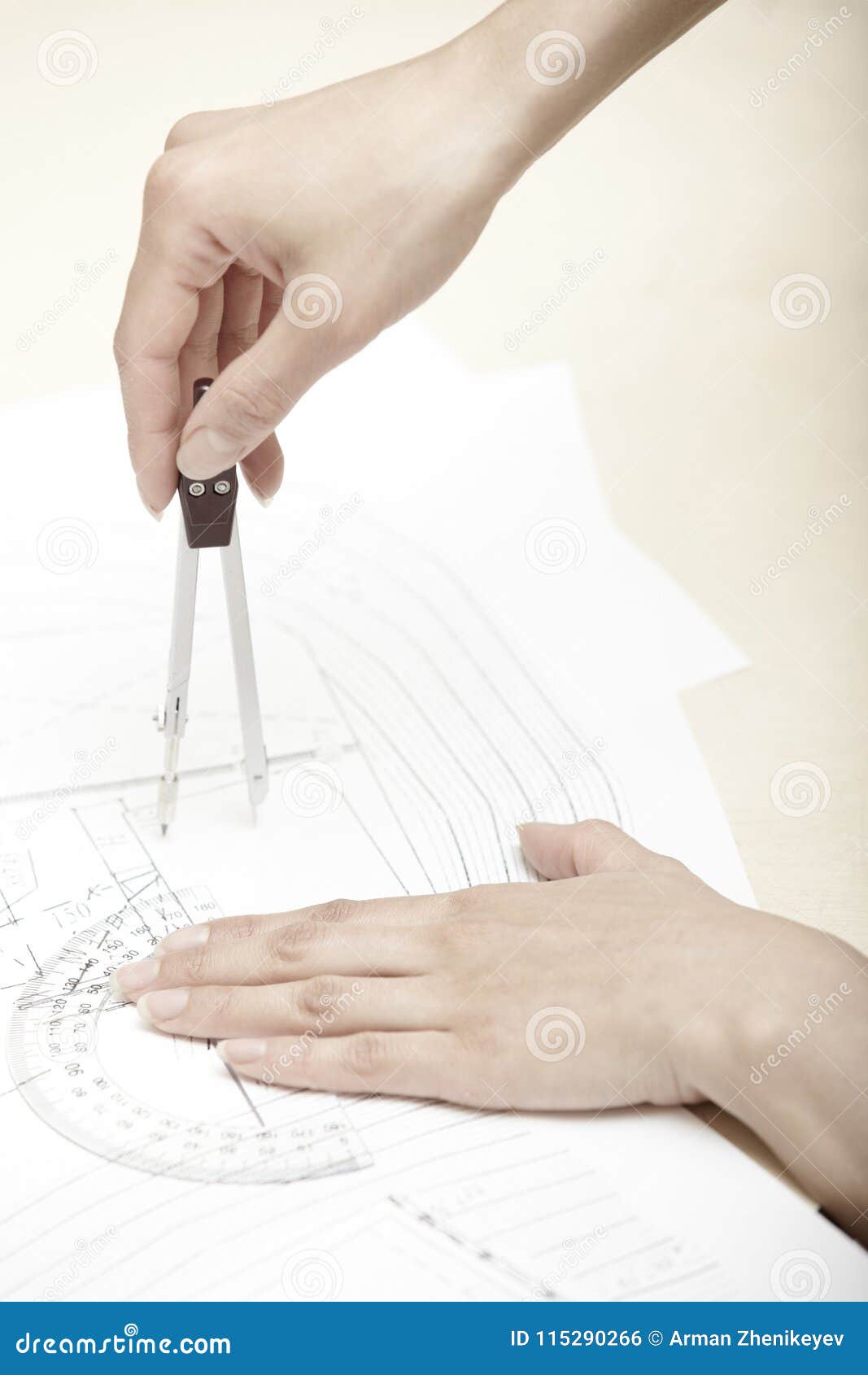 Engineering stock photo. Image of human, hand, construction - 115290266