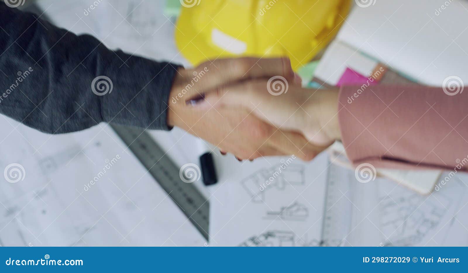 Engineering, Handshake and People in a Meeting in Office for Industrial ...