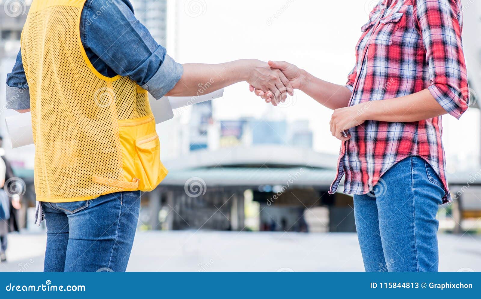 Engineering Handshake for Successful Stock Image - Image of industry ...