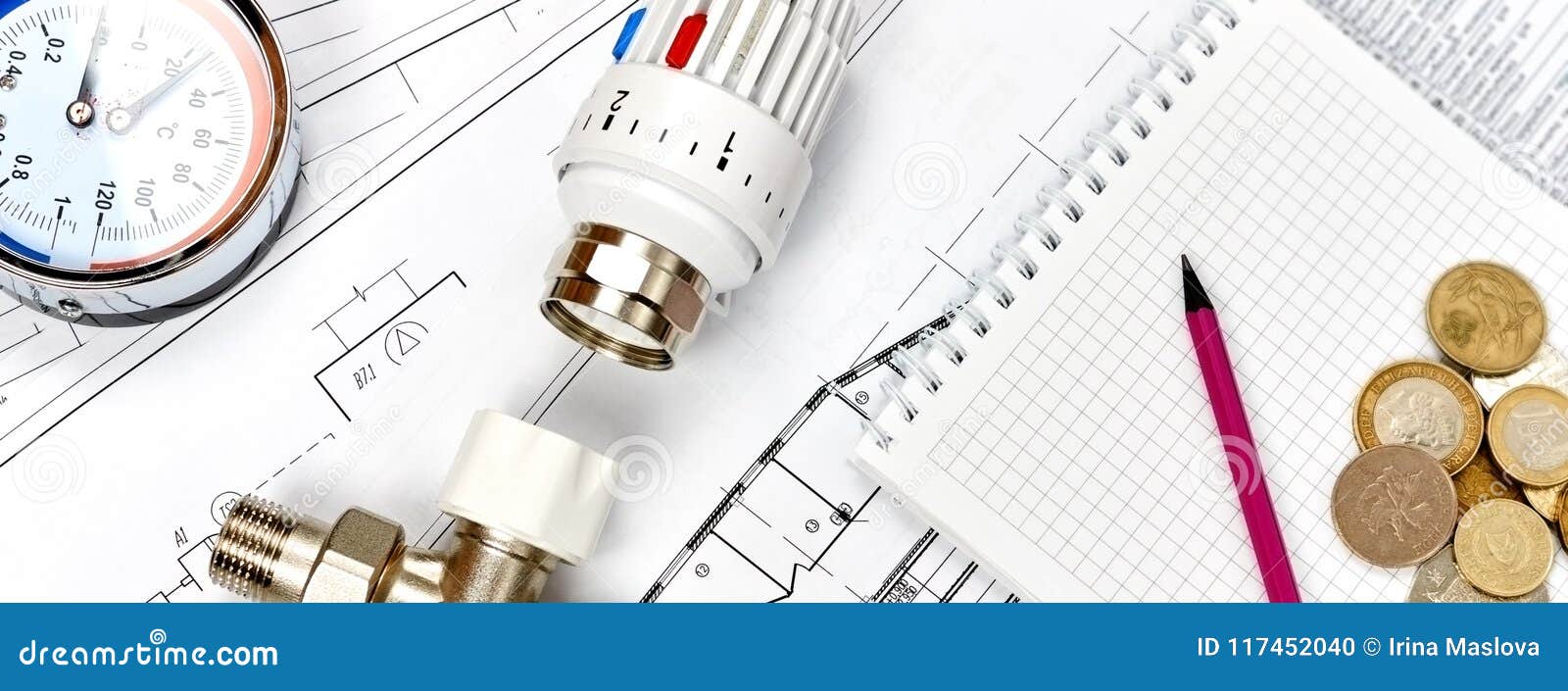 Engineering Heating. Concept Heating. Project of Heating for House ...