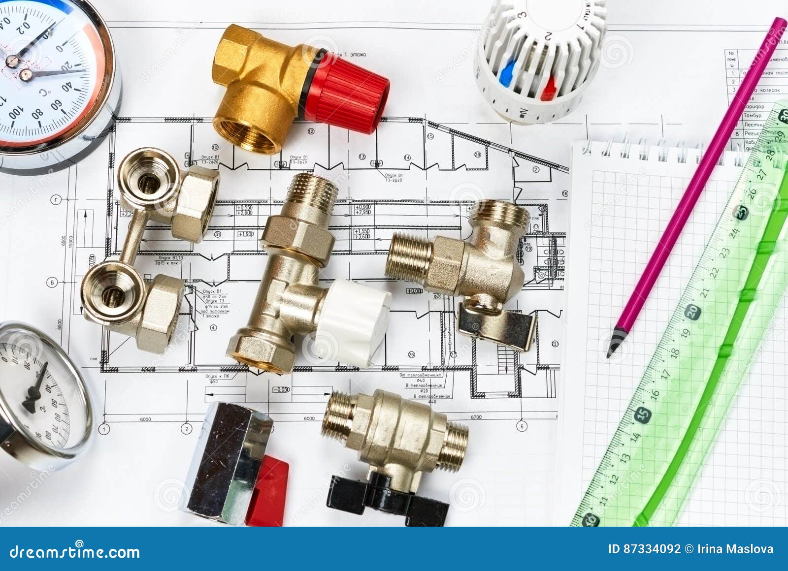Engineering Heating. Concept Heating. Project of Heating for House ...