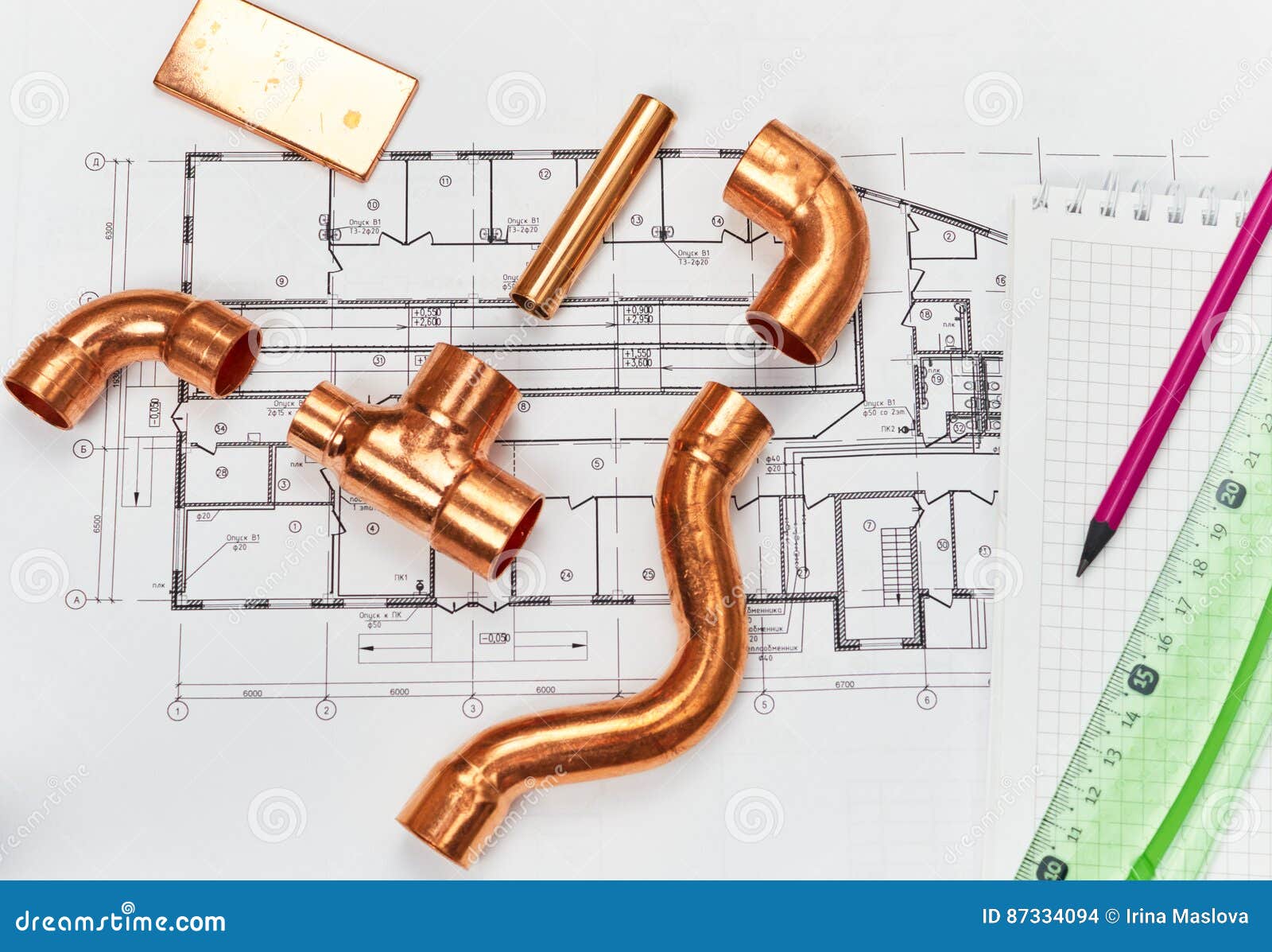 Engineering Heating. Concept Heating. Project of Heating for House ...