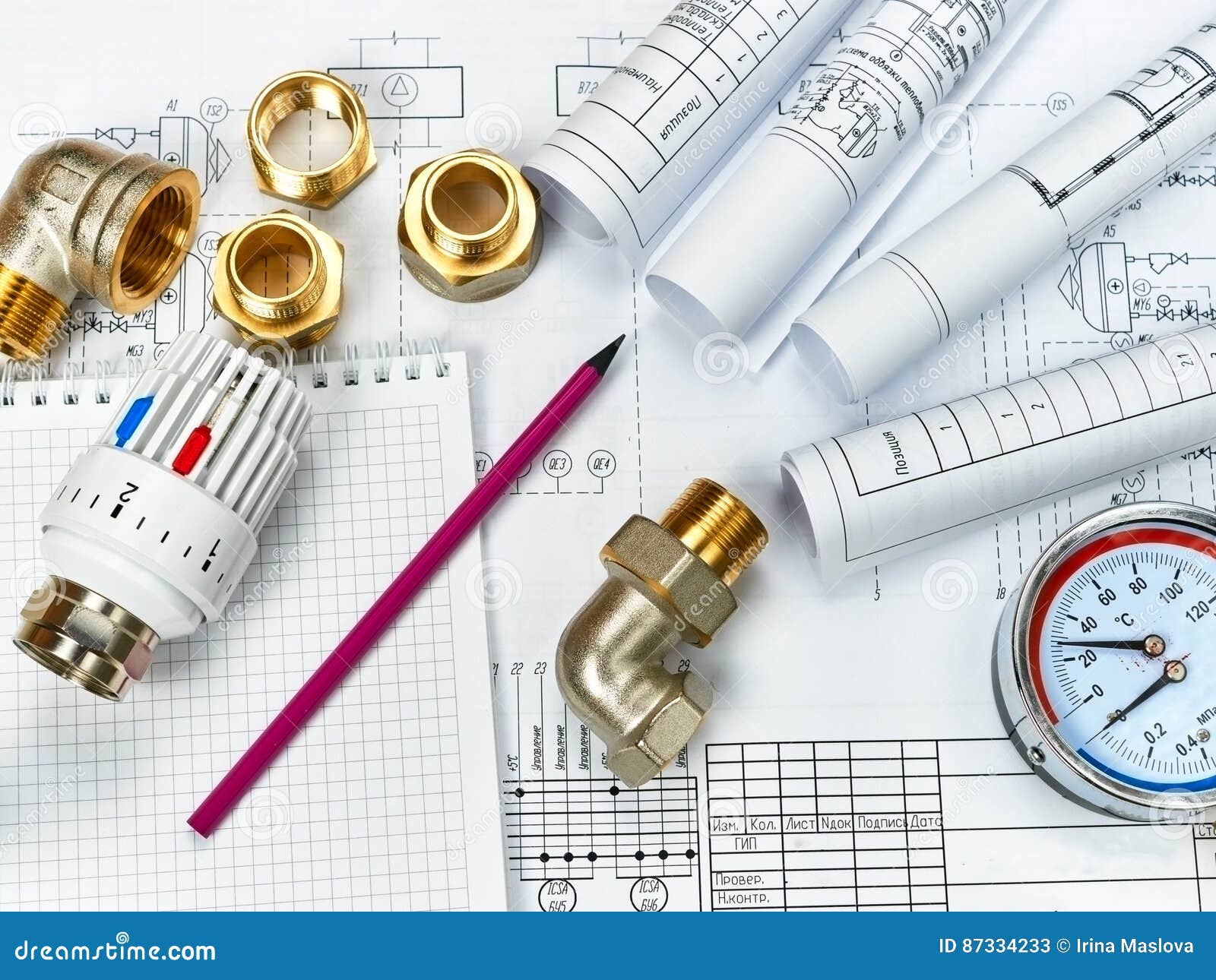 Engineering Heating. Concept Heating. Project of Heating for House ...