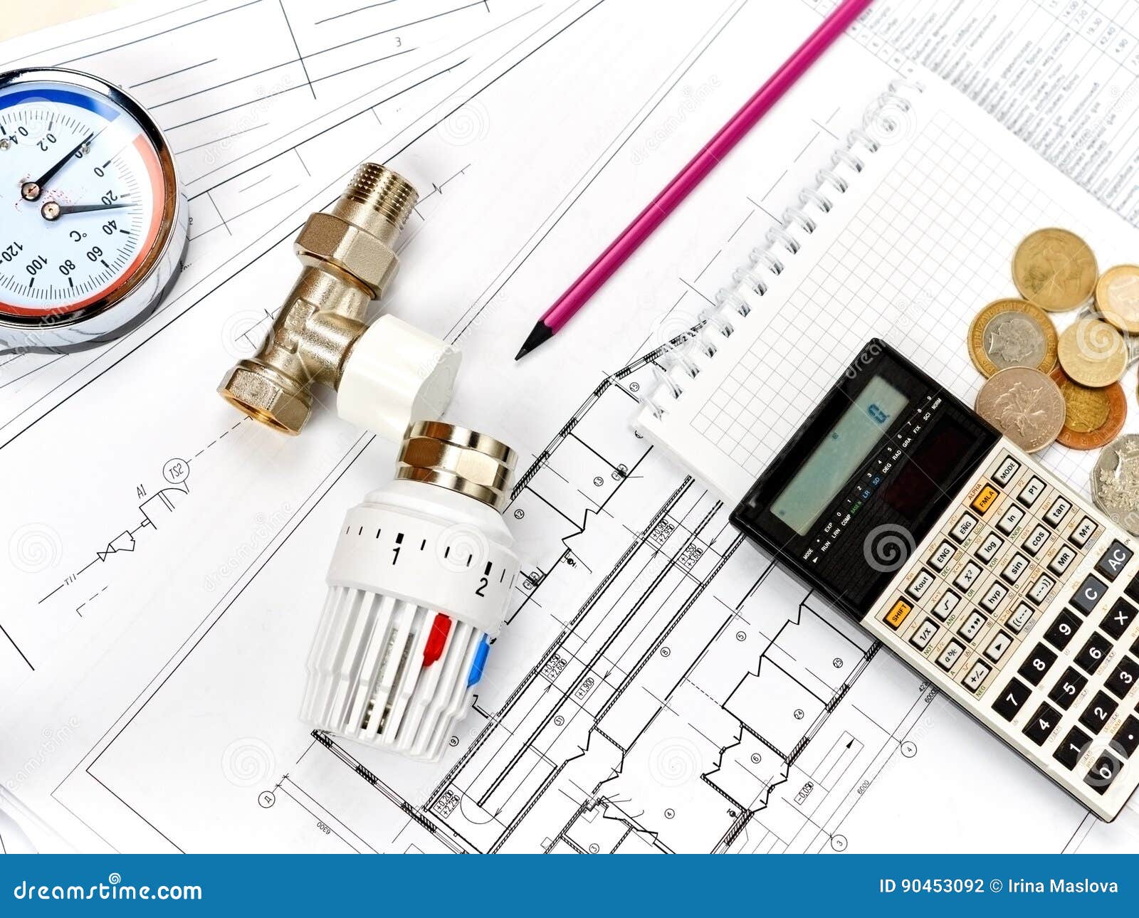 Engineering Heating. Concept Heating. Project of Heating for House ...