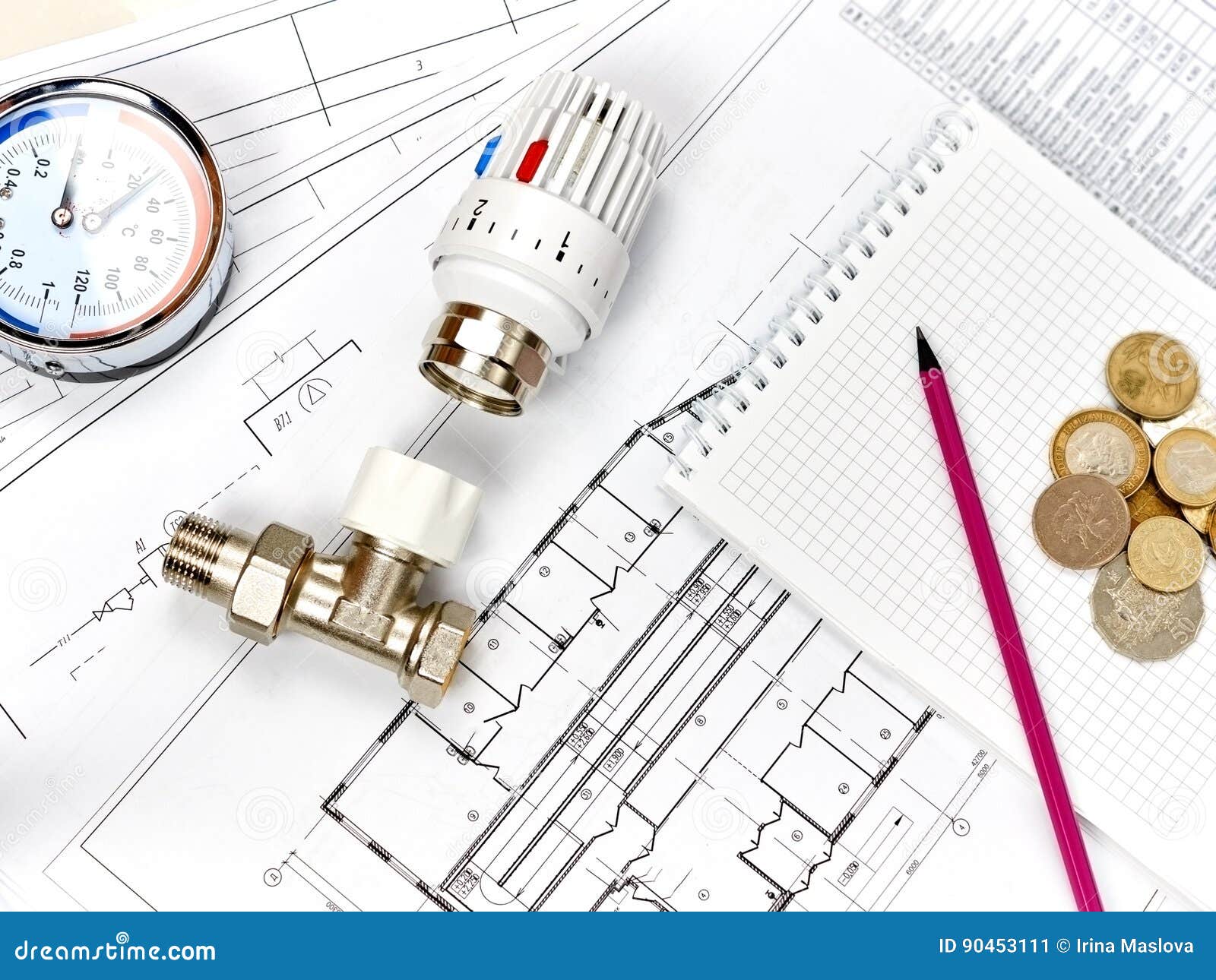 Engineering Heating. Concept Heating. Project of Heating for House ...