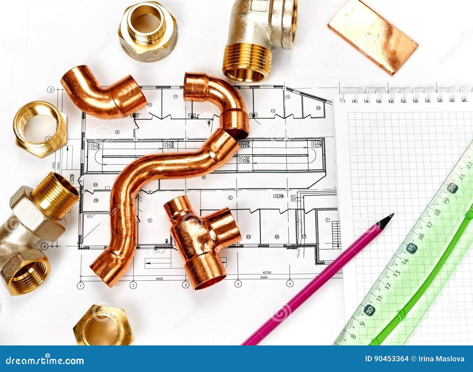 Engineering Heating. Concept Heating. Project of Heating for House ...