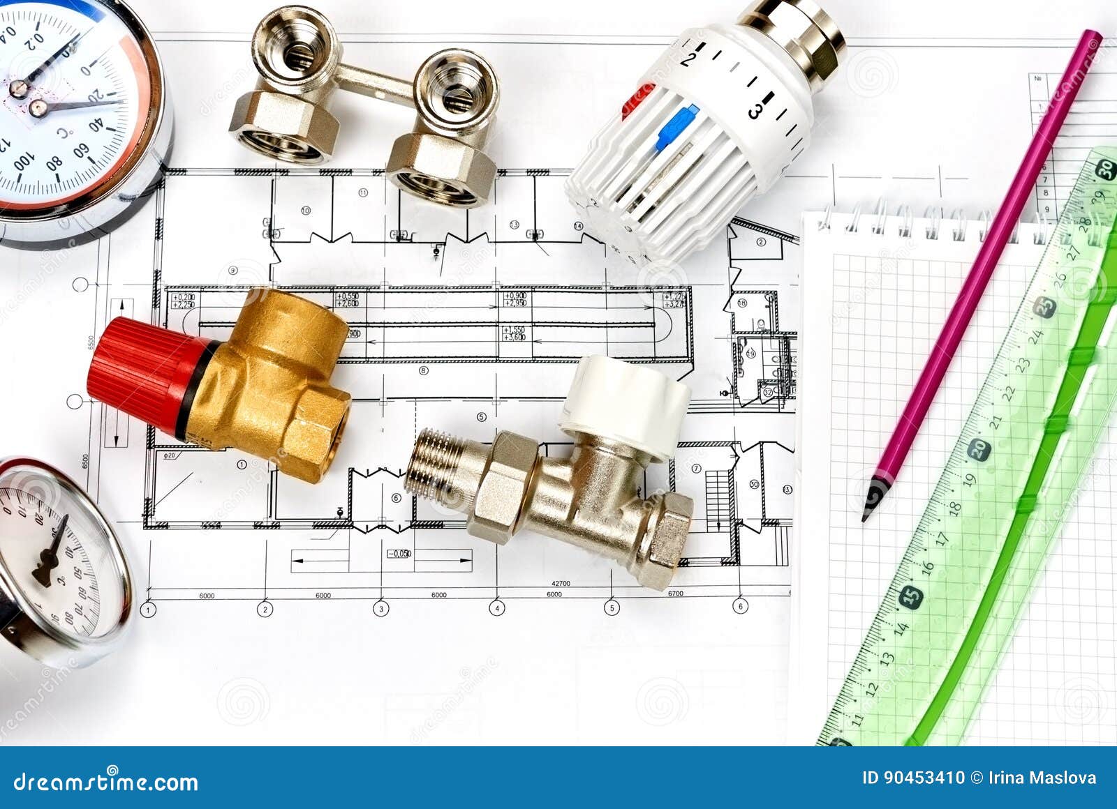 Engineering Heating. Concept Heating. Project of Heating for House ...