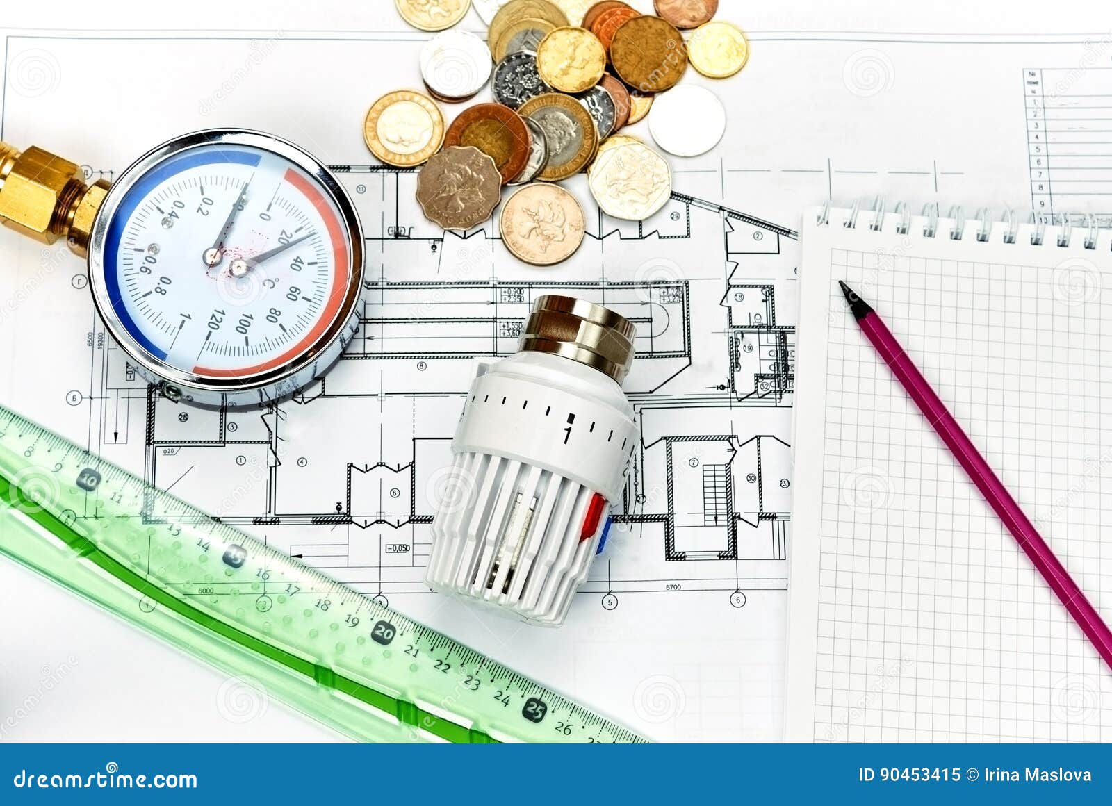 Engineering Heating. Concept Heating. Project of Heating for House ...