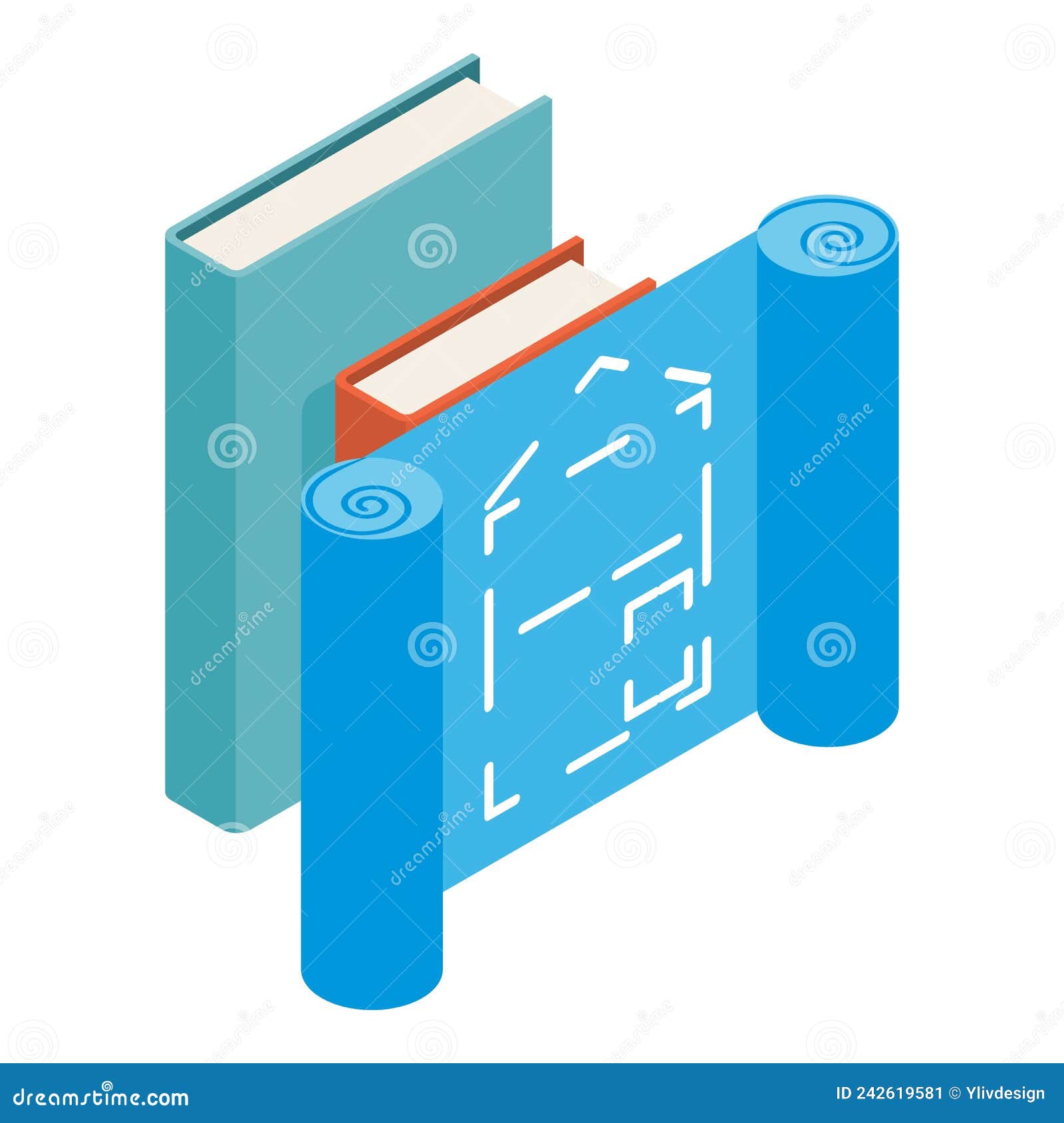 Engineering Icon Isometric Vector. Construction Building Drawing and ...