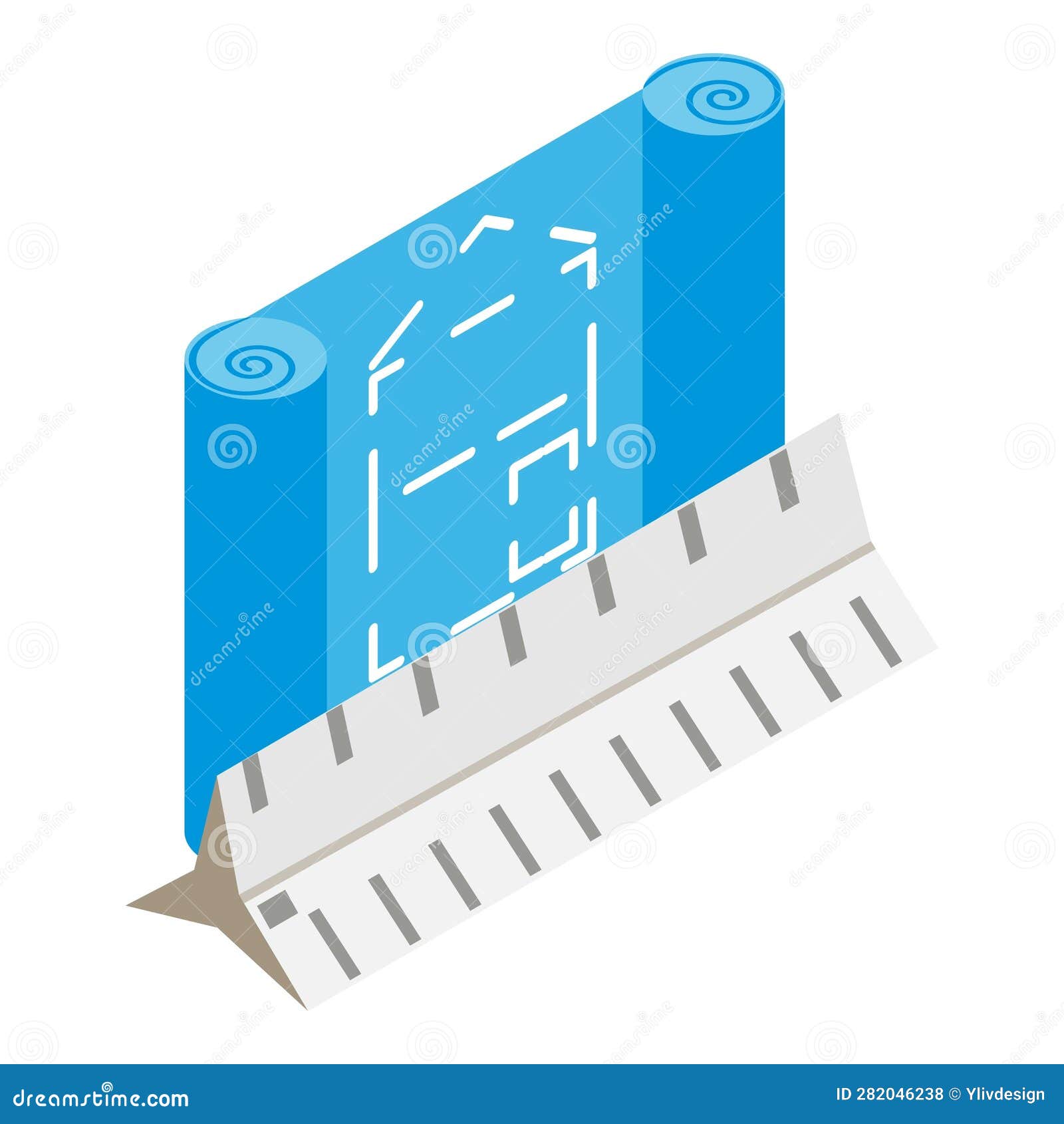 Engineering Icon Isometric Vector. Construction Building Drawing and ...