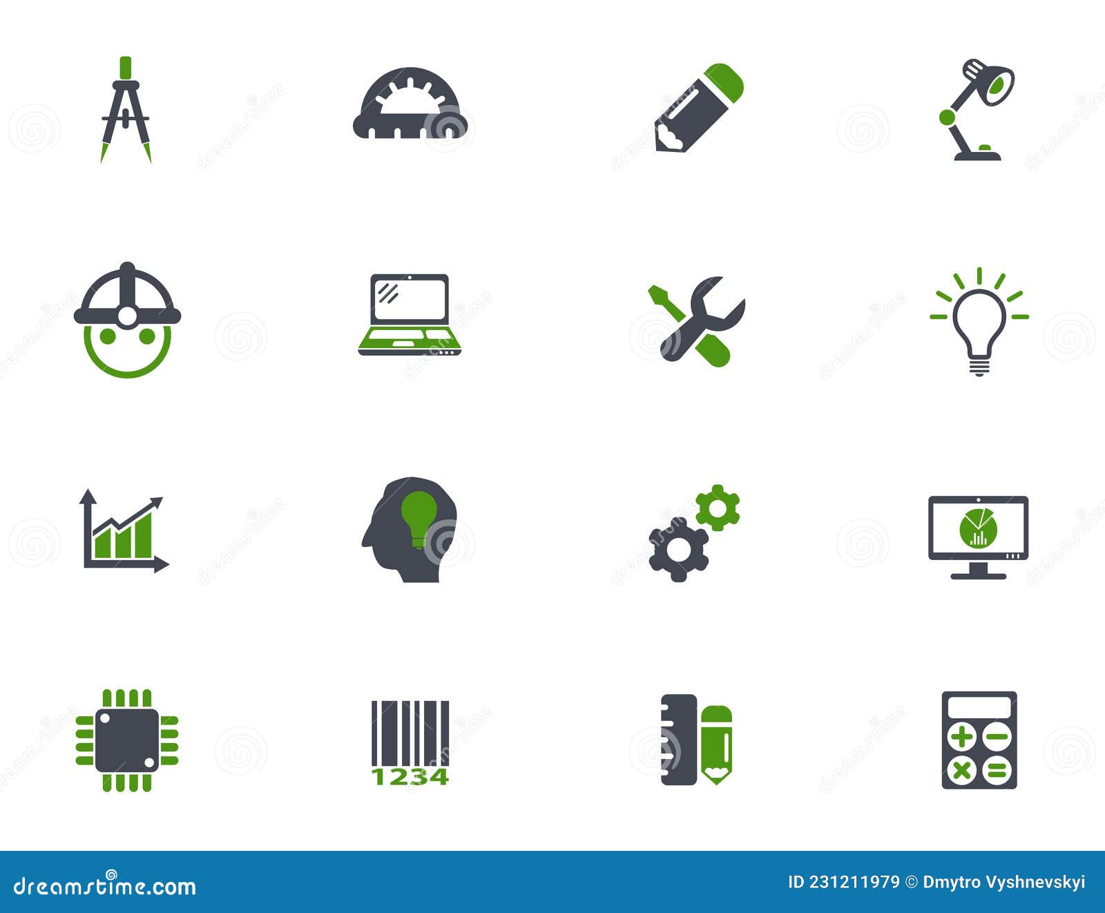 Engineering icon set stock vector. Illustration of engineering - 231211979