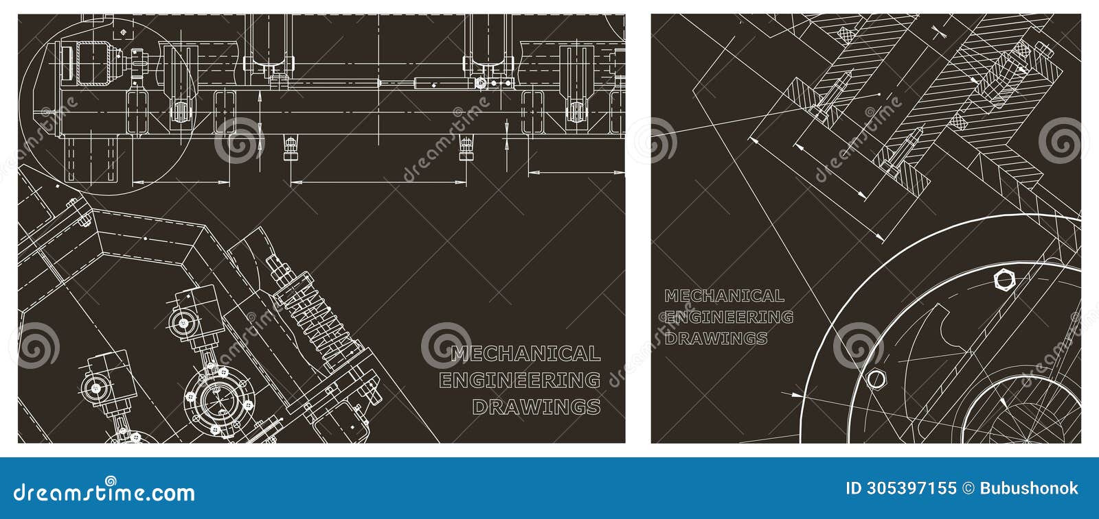 Engineering Illustration Set. Cover, Flyer, Banner, Background Stock ...
