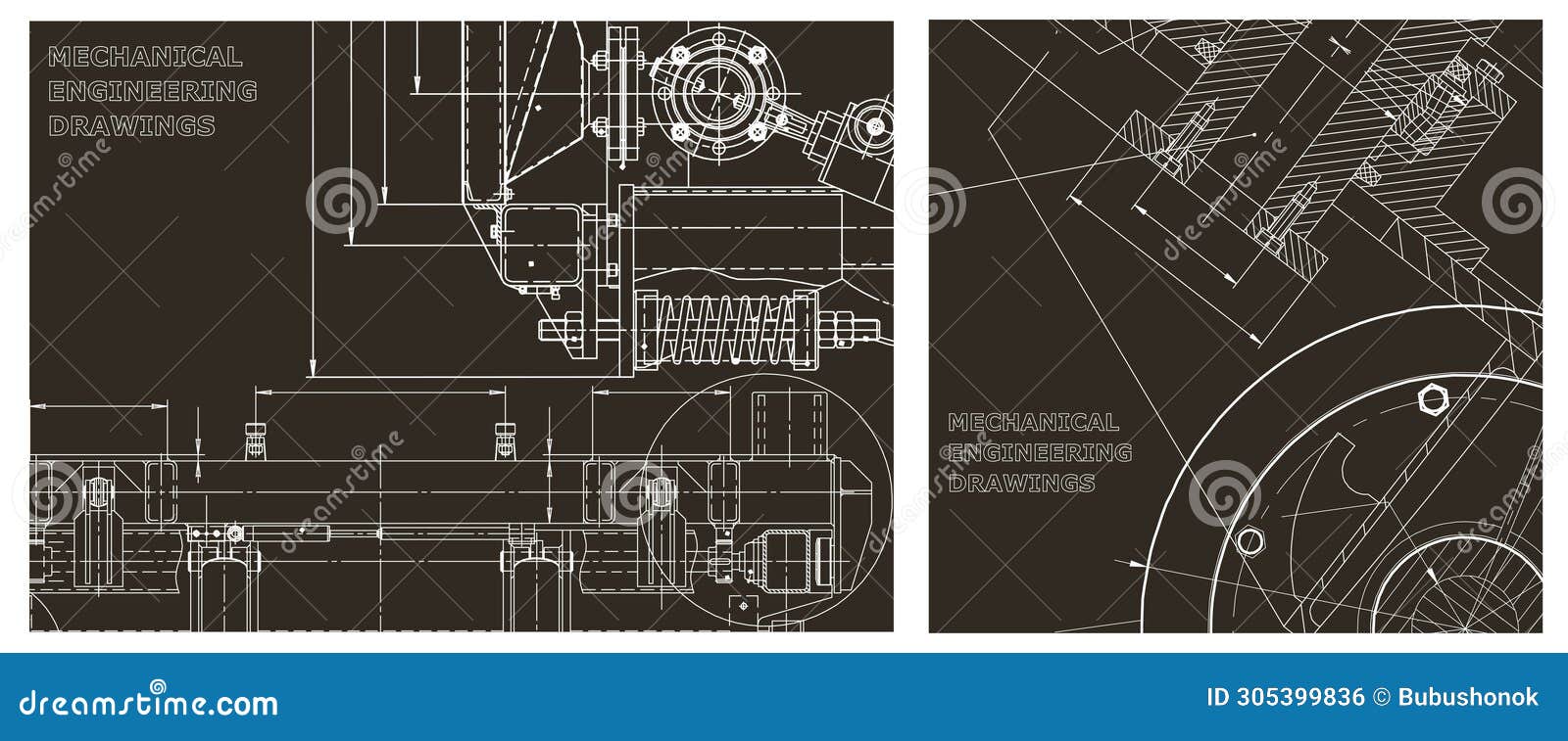 Engineering Illustration Set. Cover, Flyer, Banner, Background Stock ...