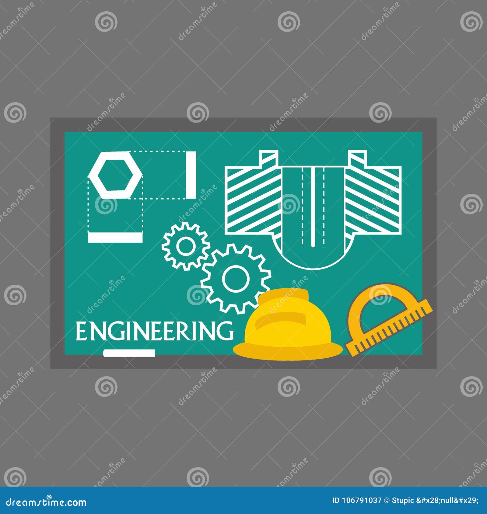 Engineering Illustration Vector Art Logo Template and Illustration ...