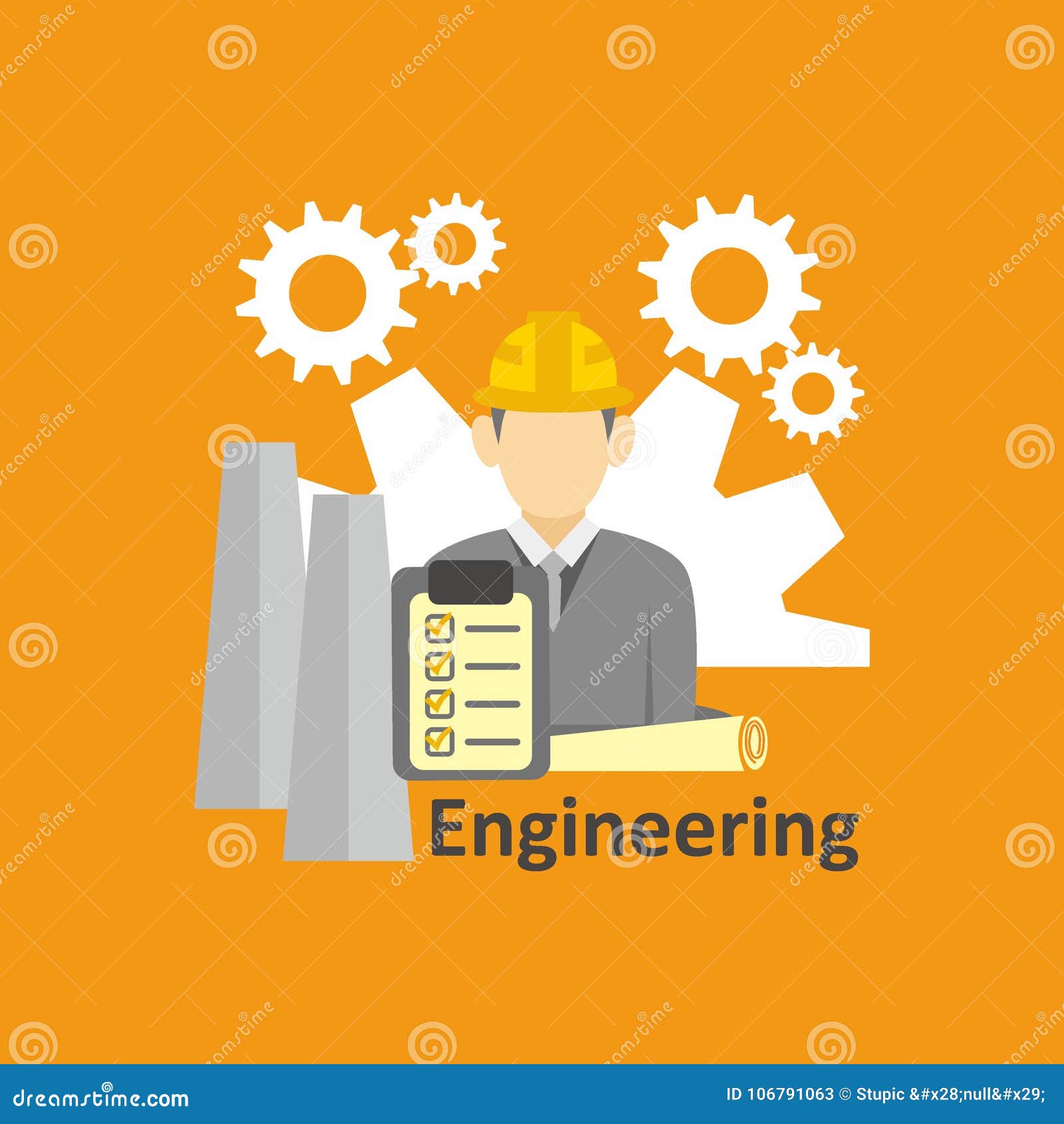Engineering Illustration Vector Art Logo Template and Illustration ...