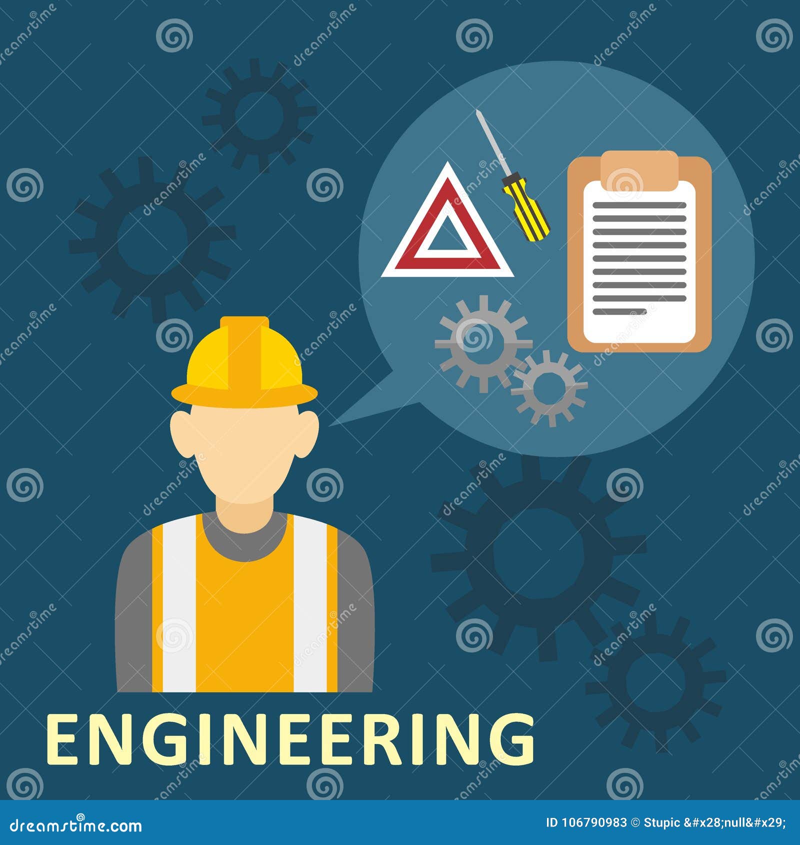 Engineering Illustration Vector Art Logo Template and Illustration ...