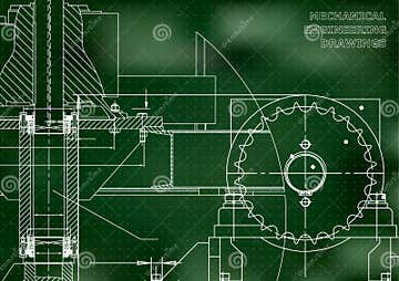 Engineering Illustrations. Blueprints Stock Vector - Illustration of ...