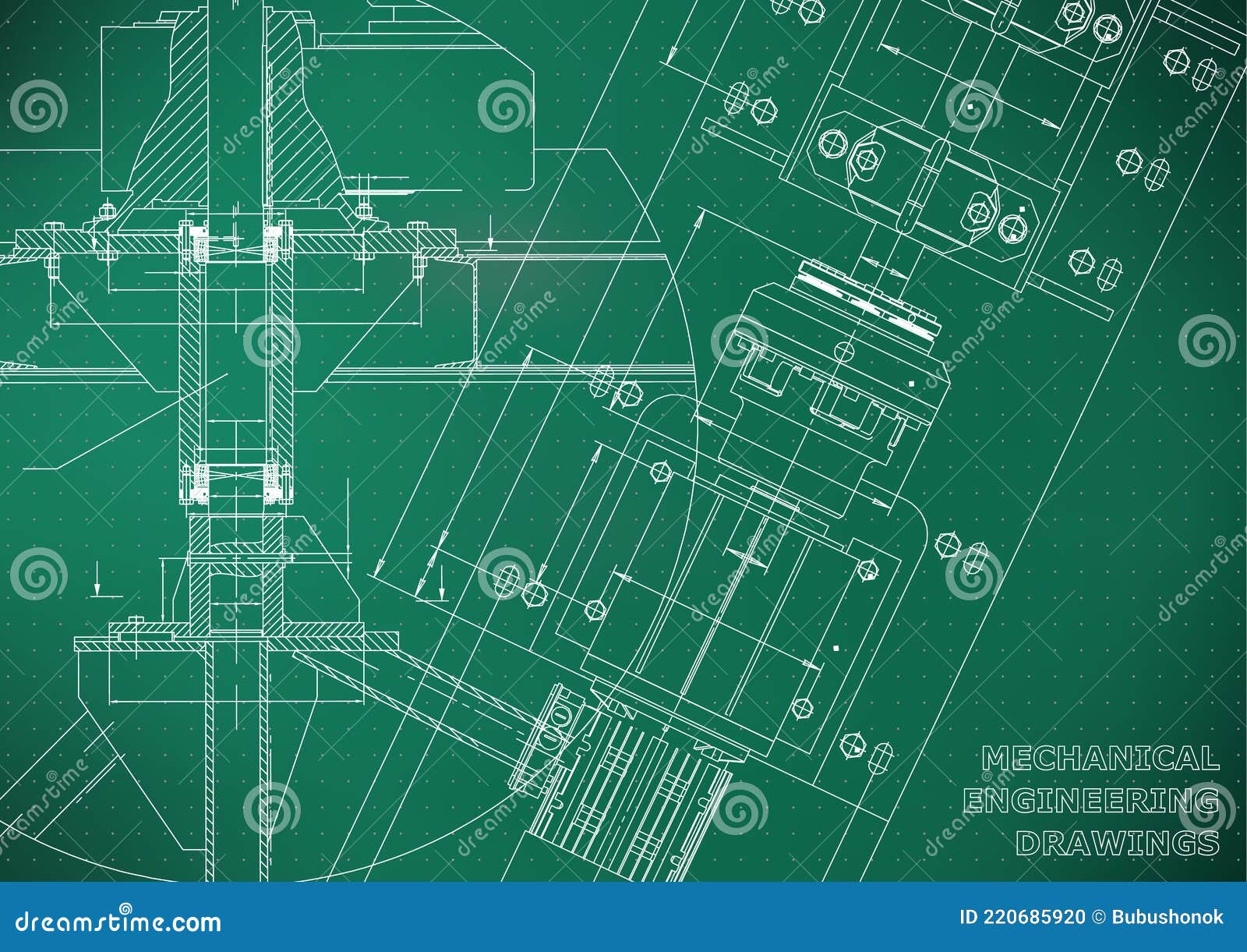 Engineering Illustrations. Blueprints. Mechanical Drawing Stock Vector ...