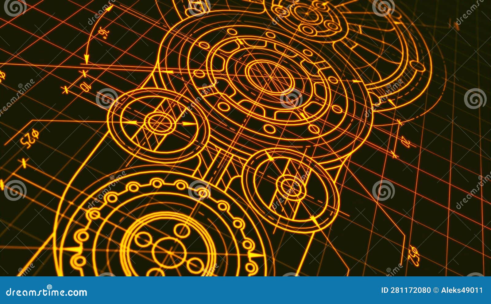 Engineering Industrial Background.Technical Drawing .Technology Banner ...