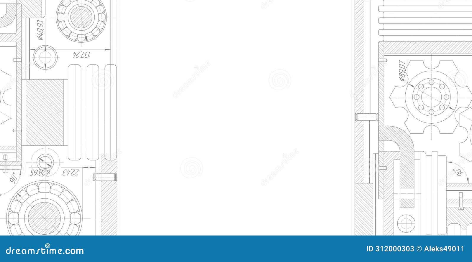 Engineering Industrial Background.Technical Drawing .Technology Banner ...