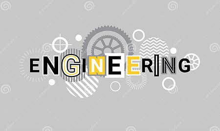 Engineering Industry Technology Web Banner Abstract Template Background ...