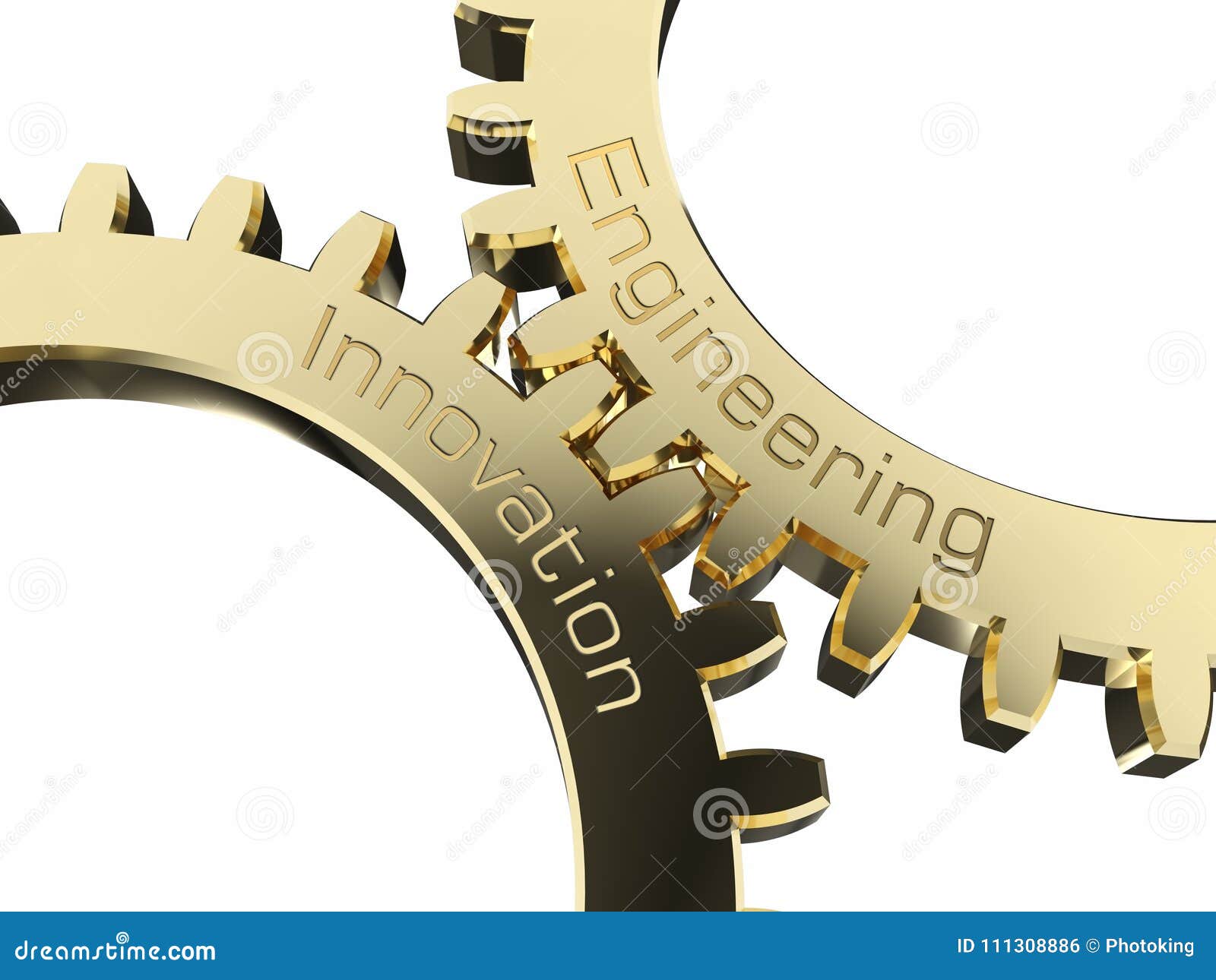 Engineering Innovation on Gearwheels Stock Illustration - Illustration ...