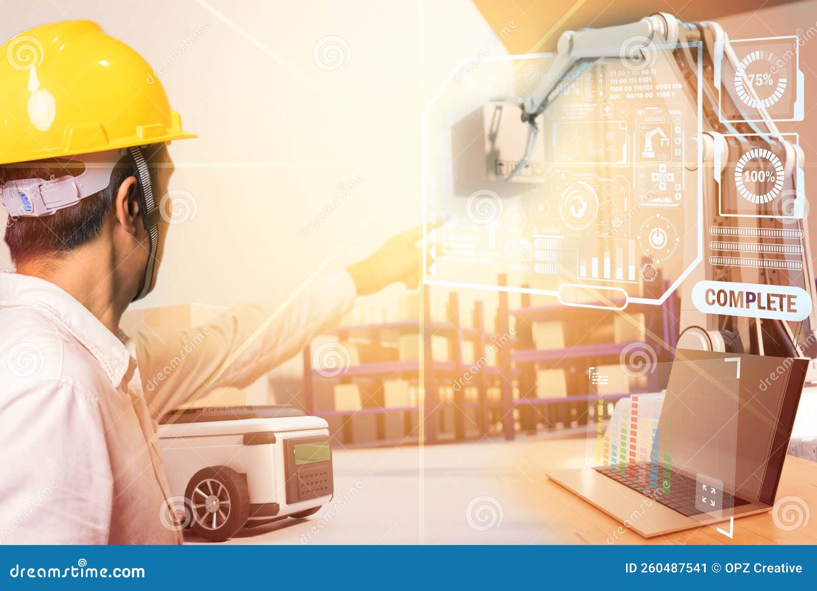 Engineering Inspector Robot Arm For Manufacturing Industry Technology ...