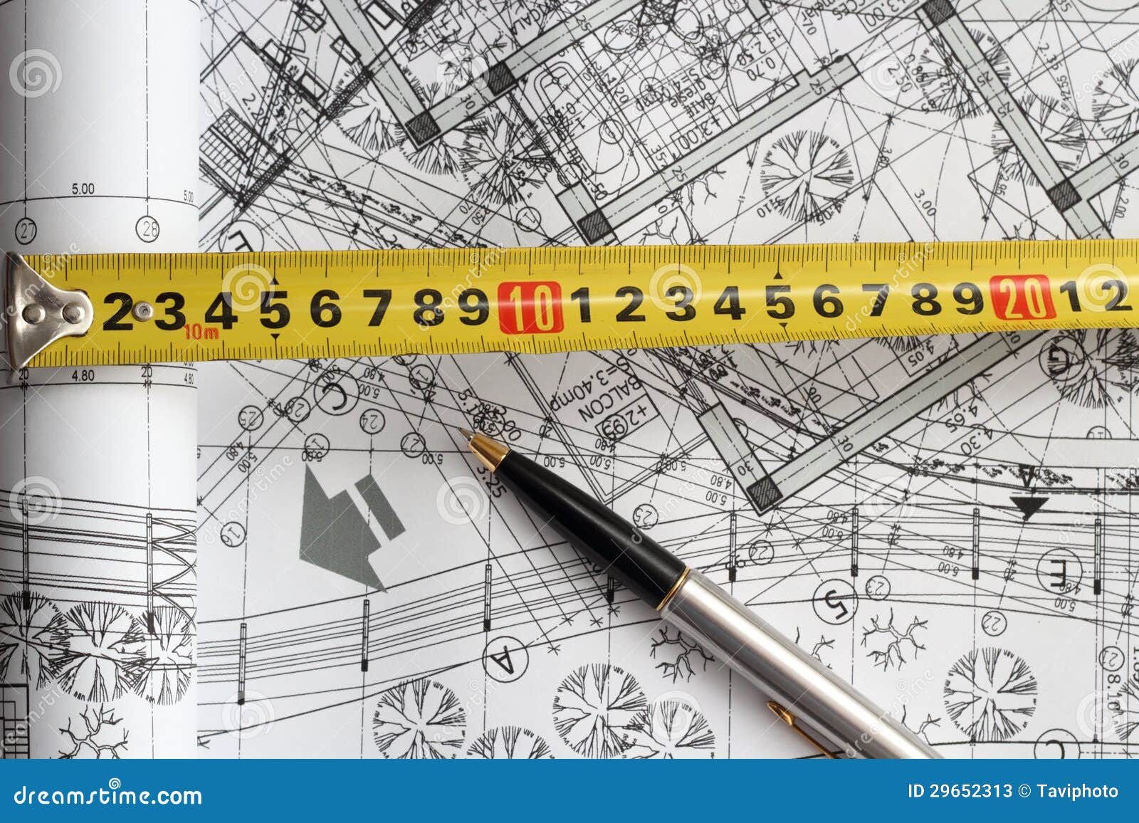 Engineering Instruments and Plans Stock Image - Image of line ...