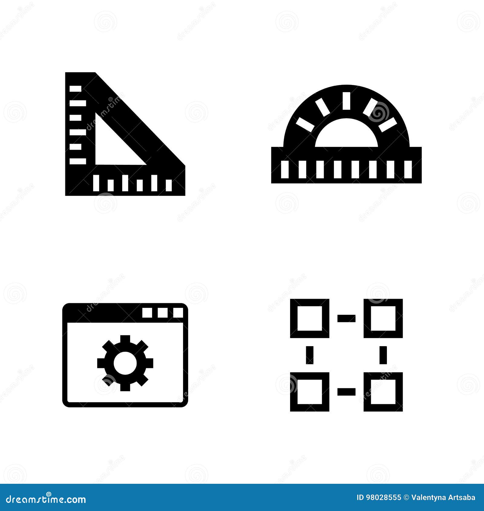 Engineering Instruments. Simple Related Vector Icons Stock Vector ...
