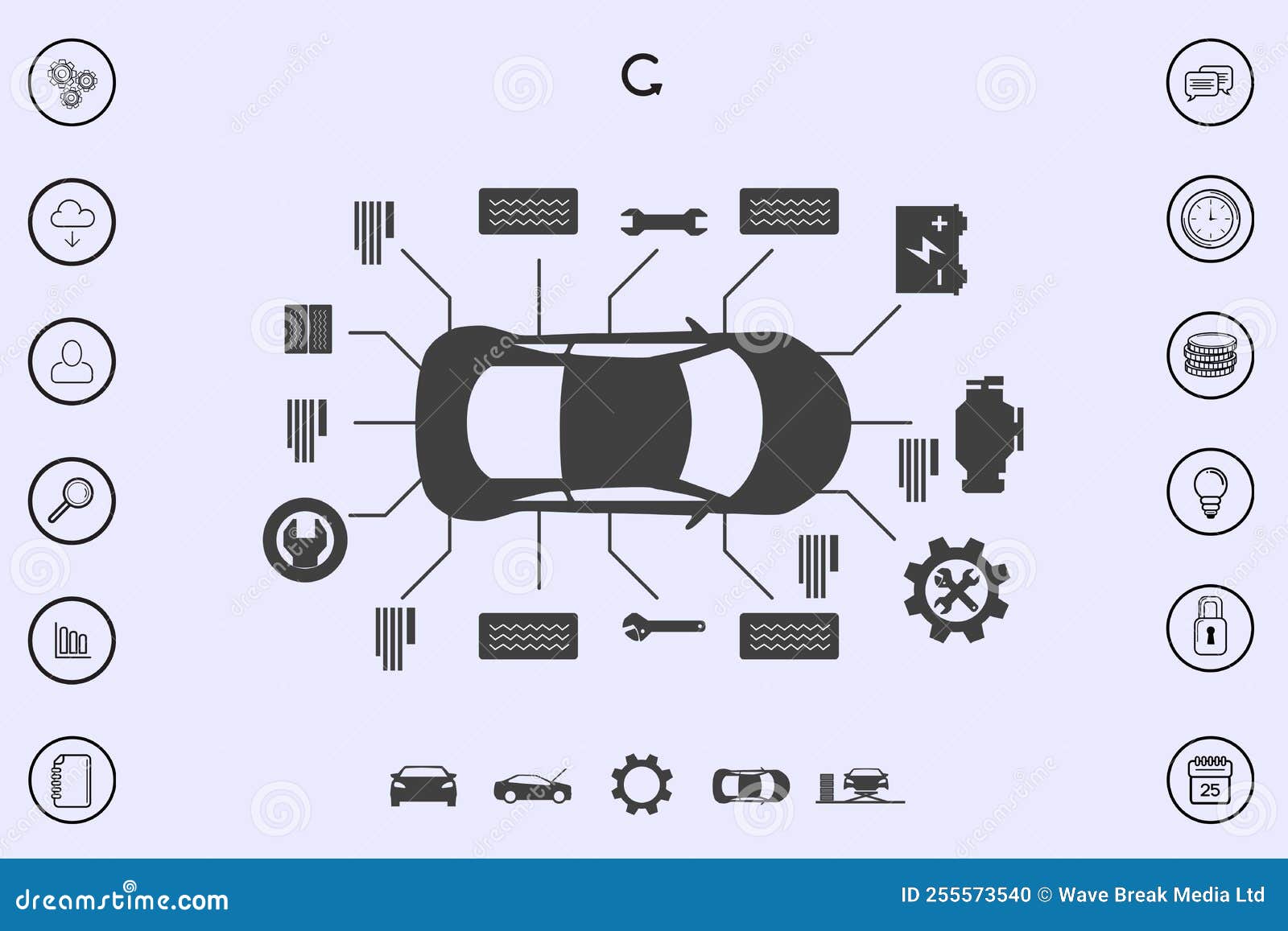 Engineering interface stock illustration. Illustration of display ...