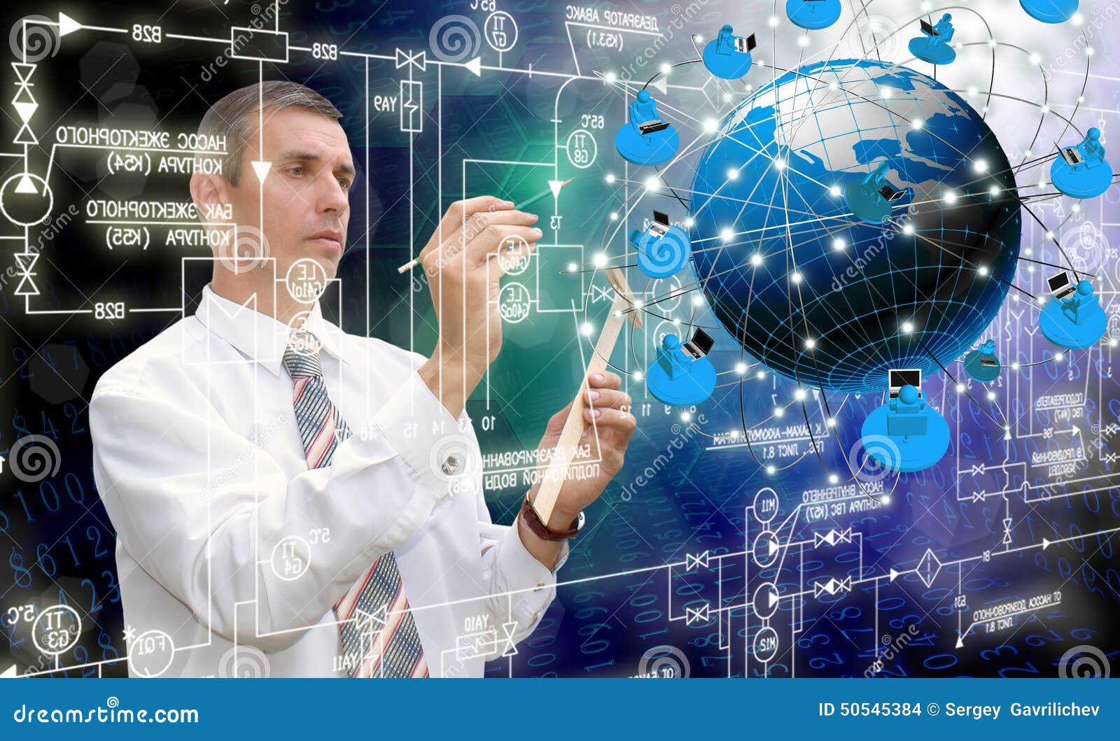 Engineering Internet Technologies Stock Photo - Image of global ...
