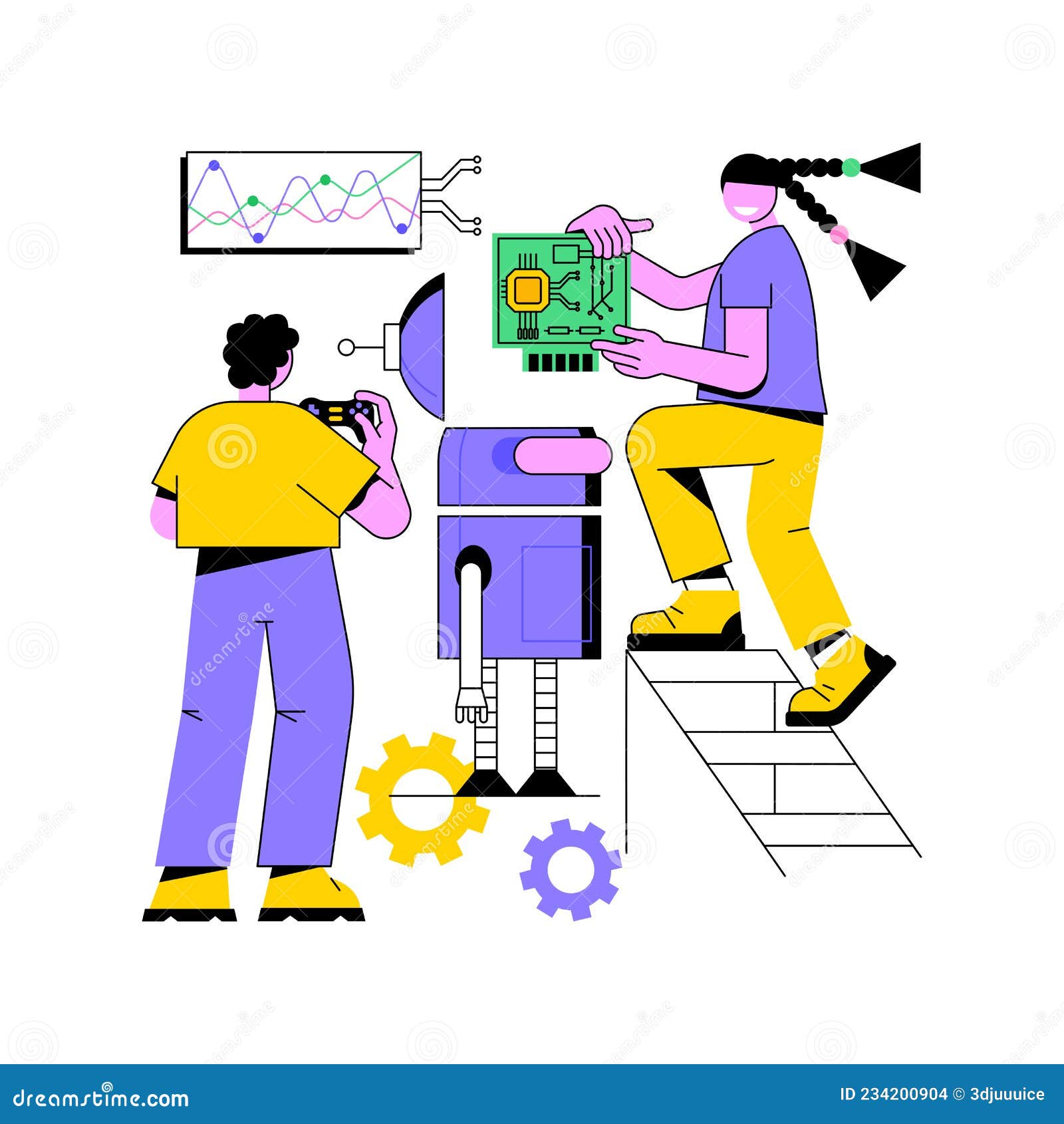 Engineering for Kids Abstract Concept Vector Illustration. Stock Vector ...