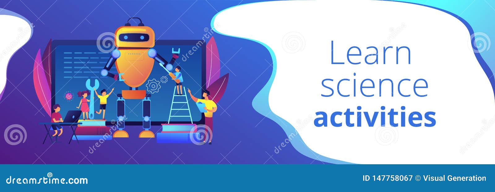 Engineering for Kids Concept Banner Header. Stock Vector - Illustration ...